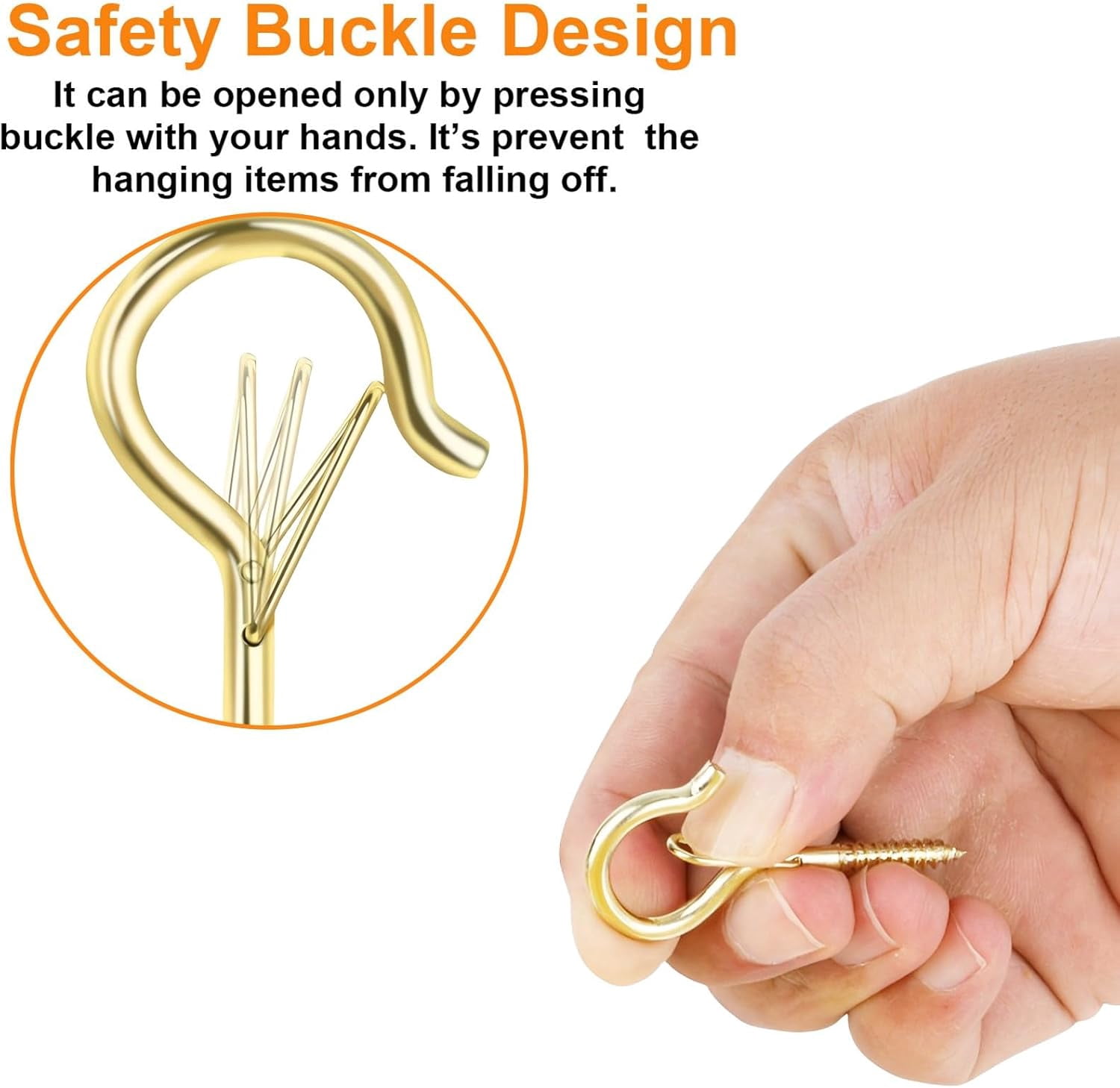 HYTHU-50 Pack Screw-in Hooks for Outdoor String Lights, Q Hanger Hooks ...