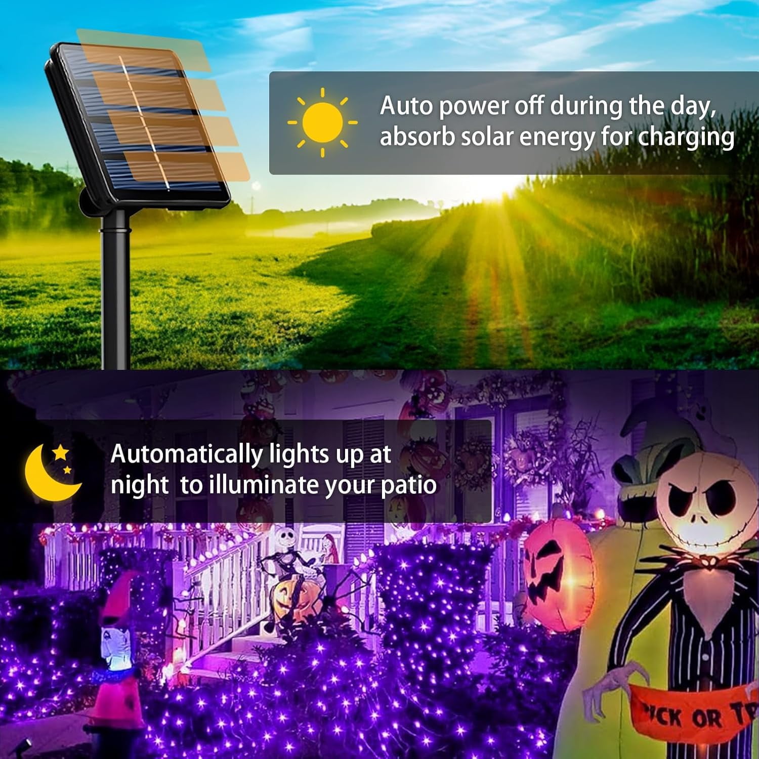 HYTHU-6 Pack Solar String Lights Outdoor, 600 LED Extra-Long 236 FT ...