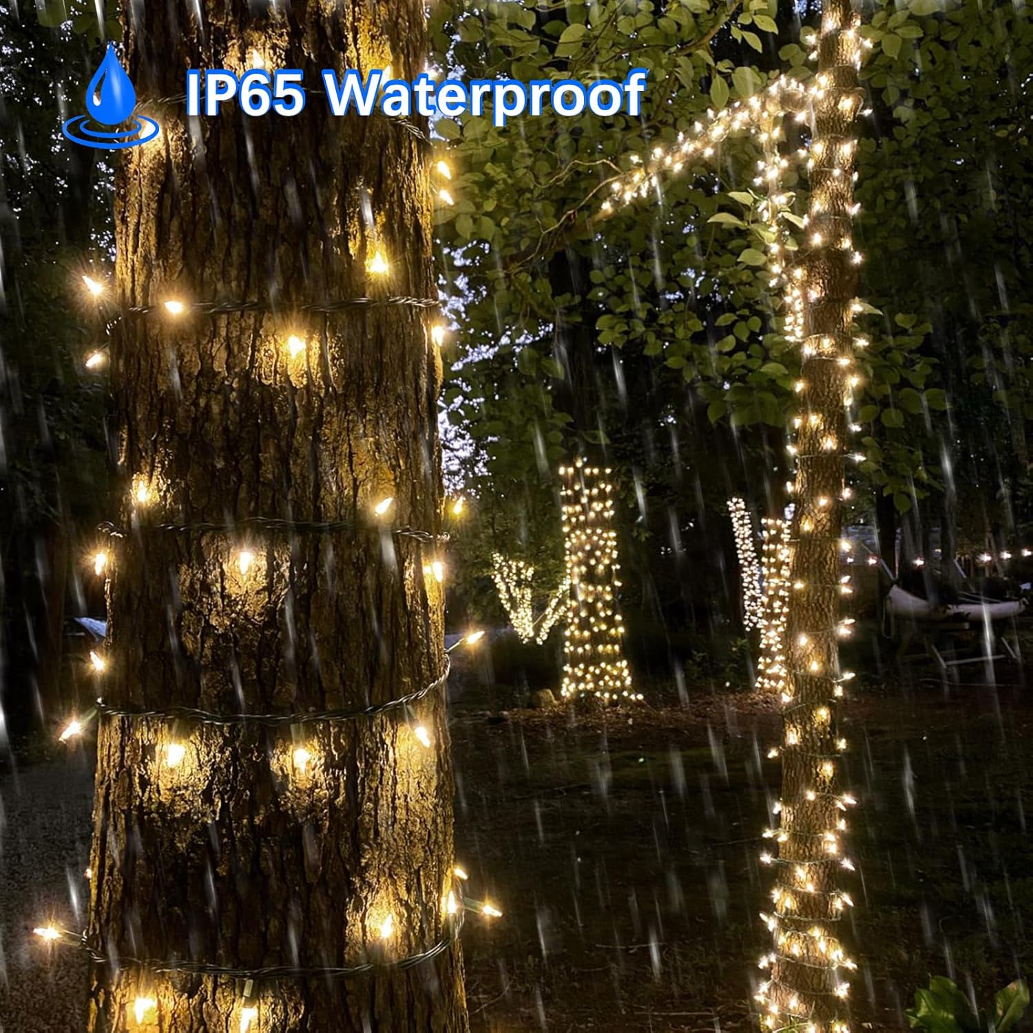 HYTHU-71 FT 140 LED Warm White Christmas Lights Outdoor- 2 Pack M5 LED ...