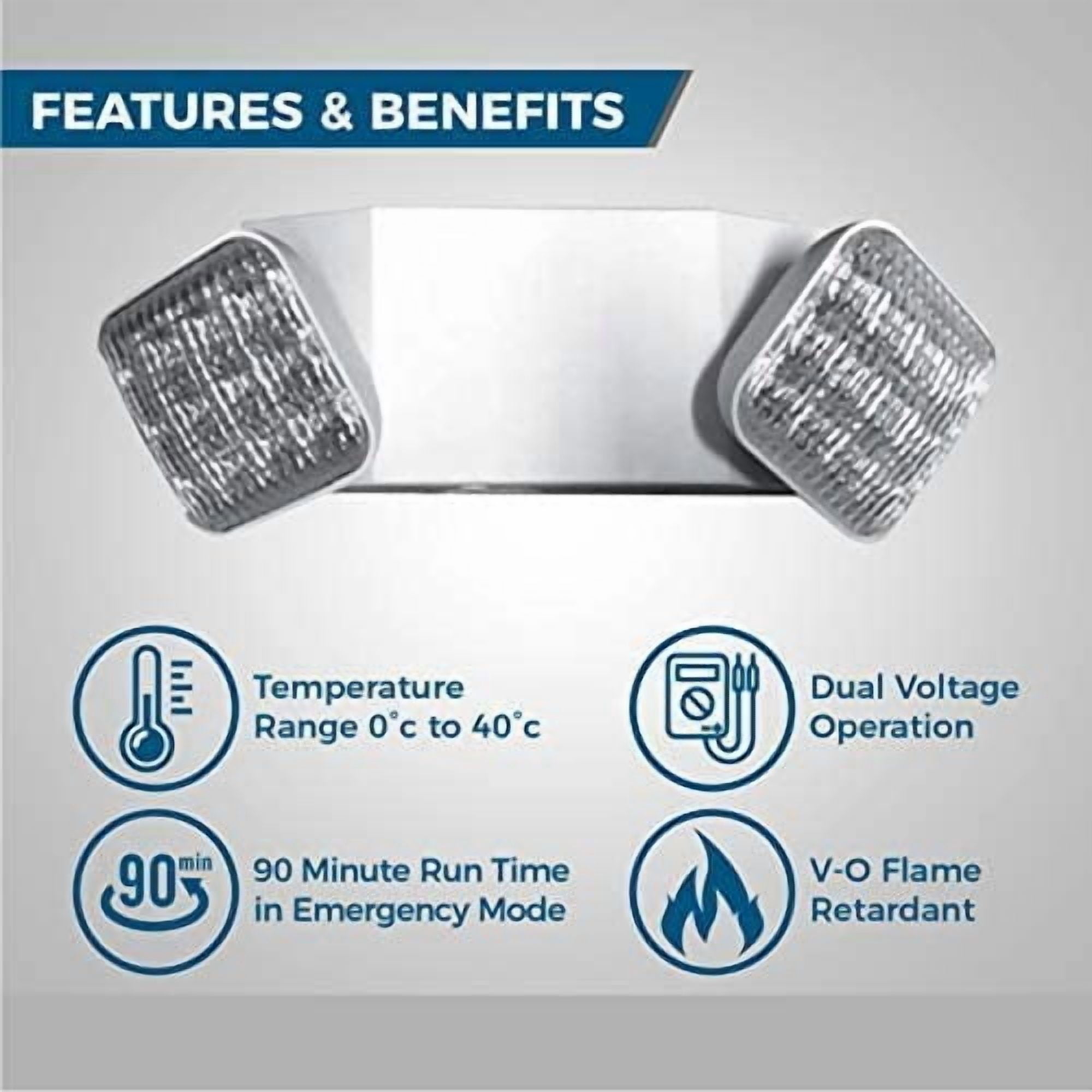 HYTHU-Black Led Emergency Lights with Battery Backup, for Home Power ...