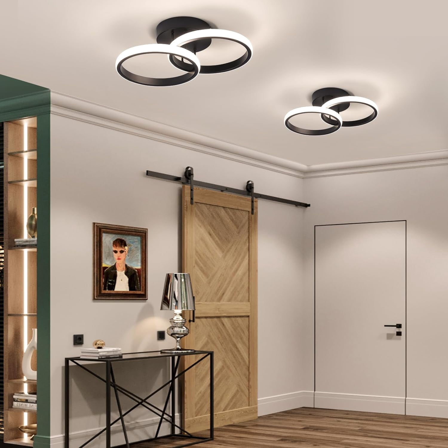 HYTHU-Black Led Hallway Light Fixtures,Modern Led Ceiling Light ...