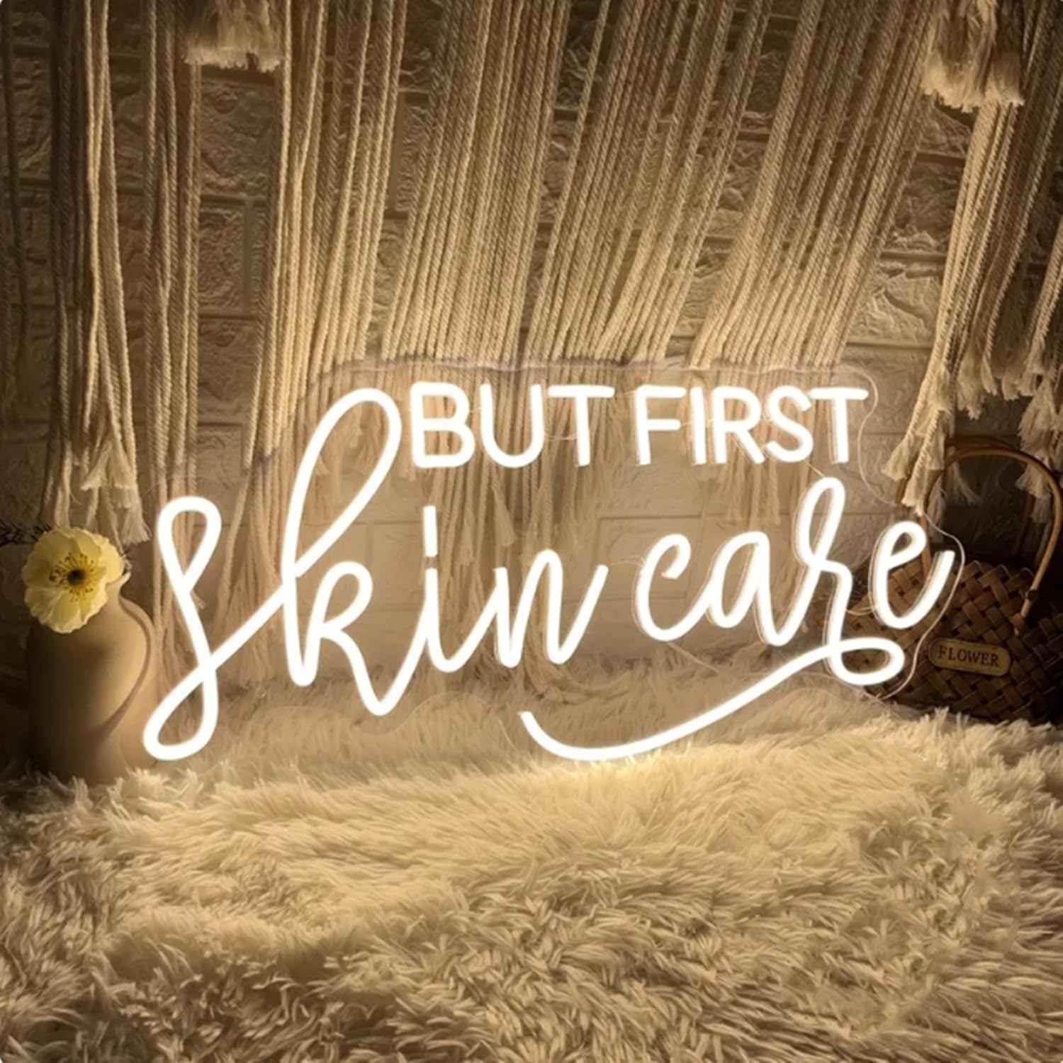 HYTHU-But First Skin Care Led Neon Lights Sign for Home Spa Beauty ...