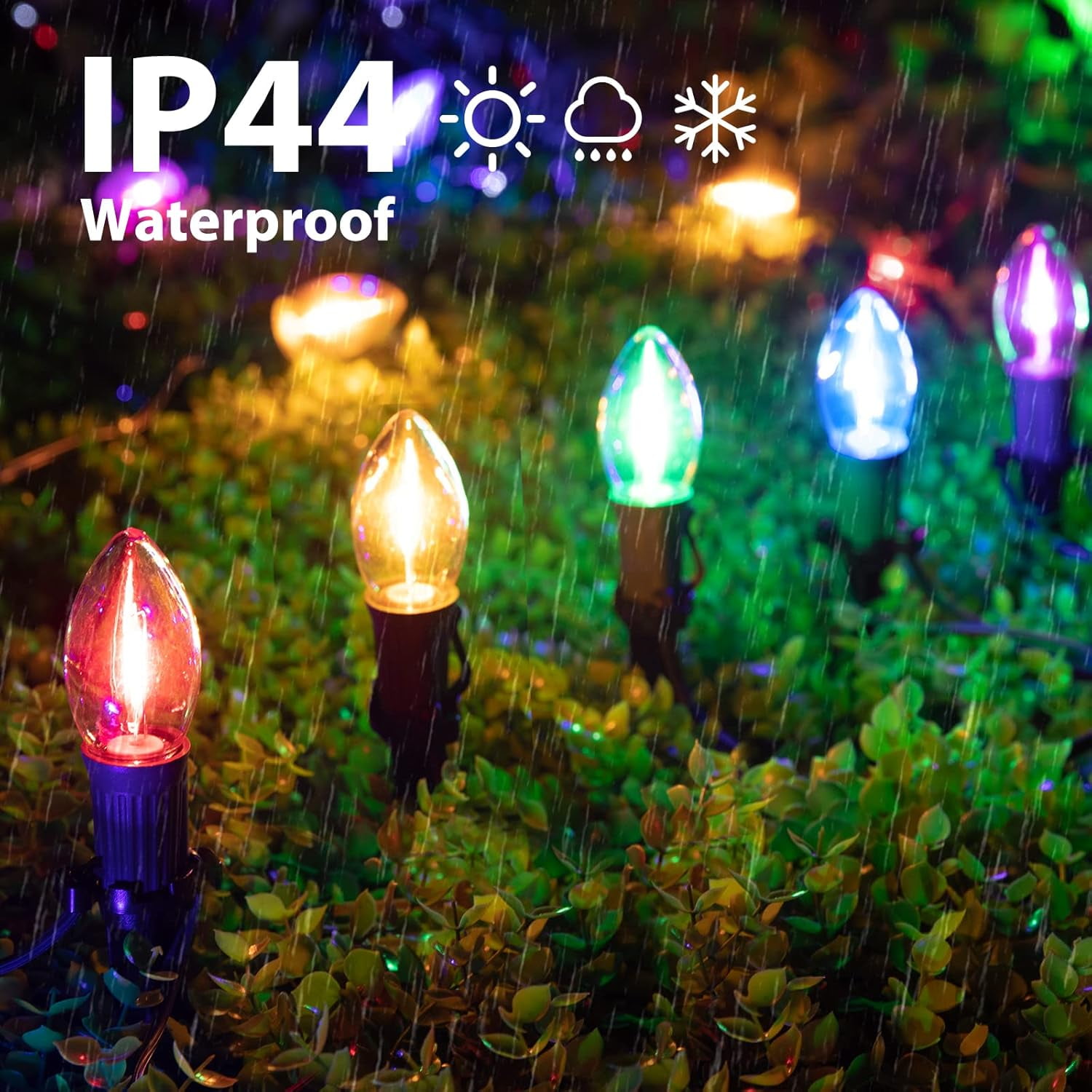 HYTHU-C9 Christmas String Lights Outdoor - 25.7 Feet 20 LED Christmas ...