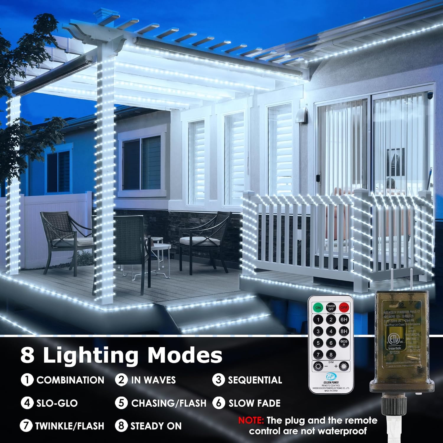 HYTHU-Connectable Led Rope Lights Indoor 66Ft 800 LED Cool White Strip ...