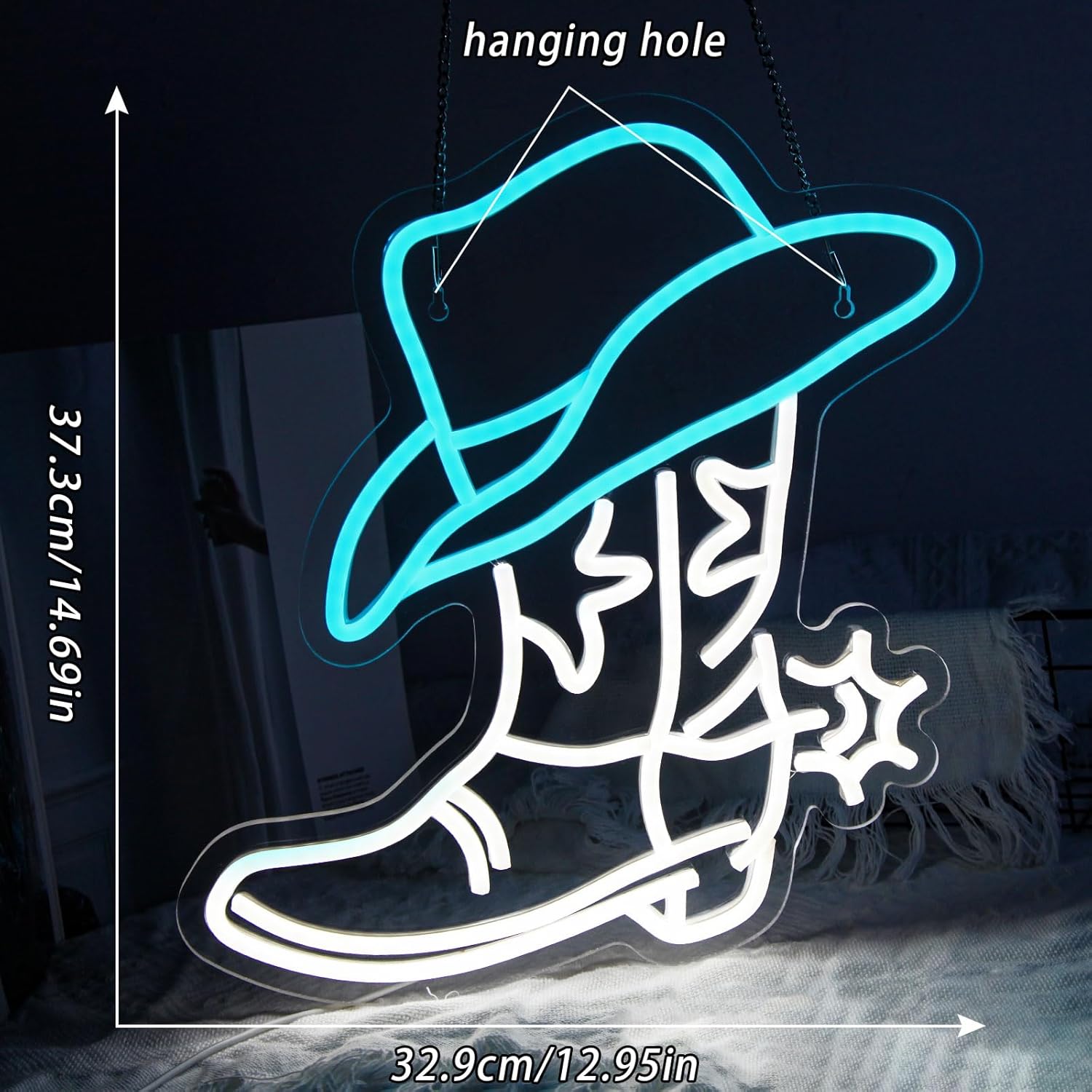 HYTHU-Cowboy Boot Neon Sign Cowgirl Boots for Wall Decor Aesthetic ...