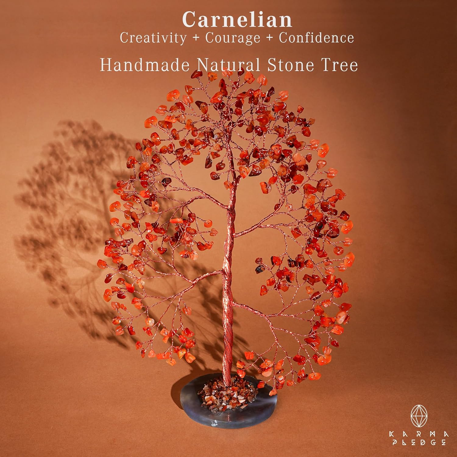 HYTHU-Crystal Trees for Home and Office Decoration, Carnelian Chakra ...