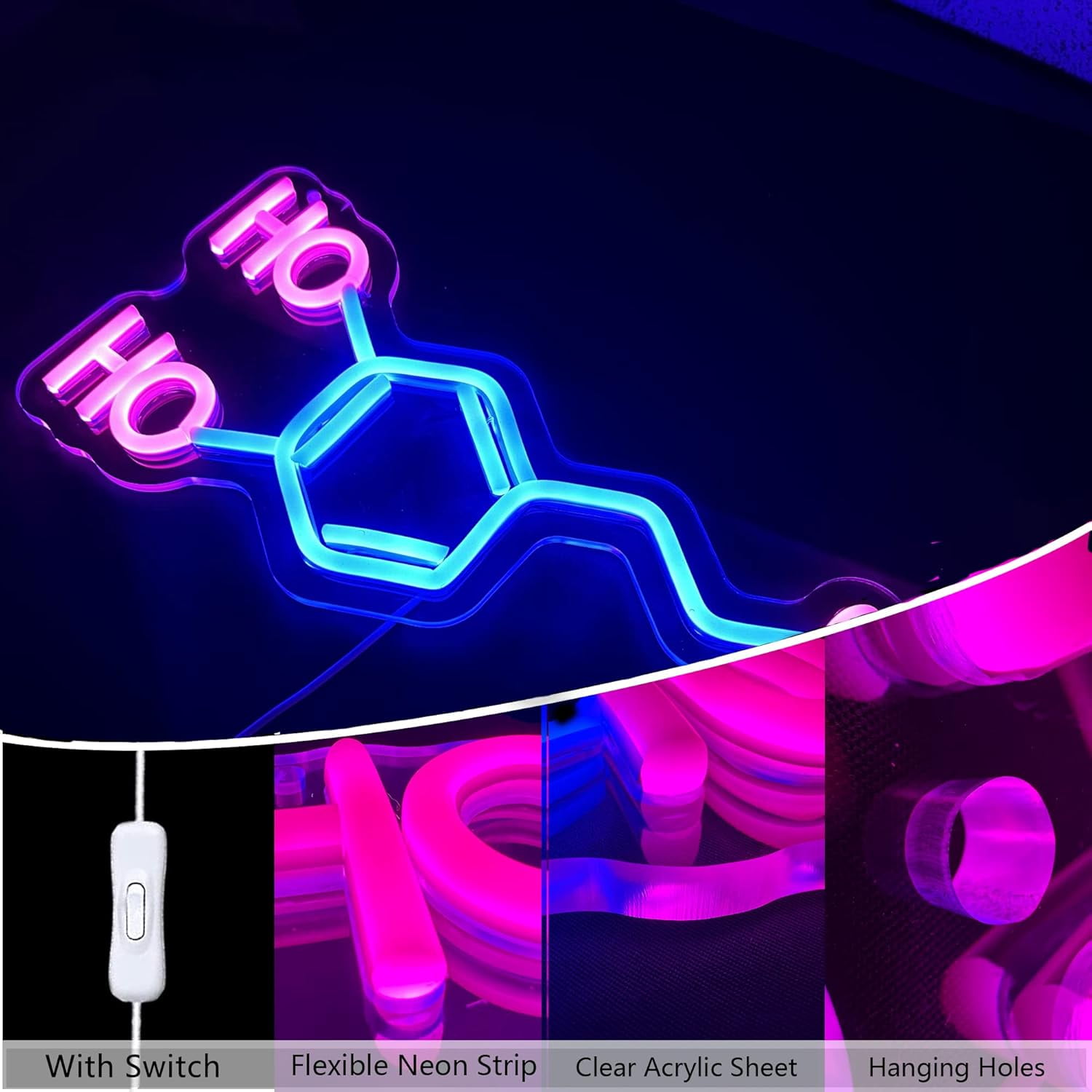 HYTHU-Dopamine Neon Sign, Classroom Wall Decor Led Neon Light Signs ...