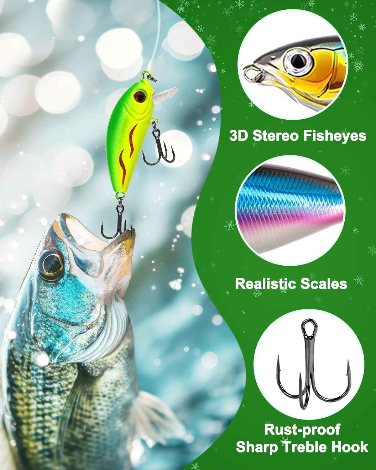 HYTHU-Fishing Advent Calendar 2025, Fishing Lures Kit Including ...