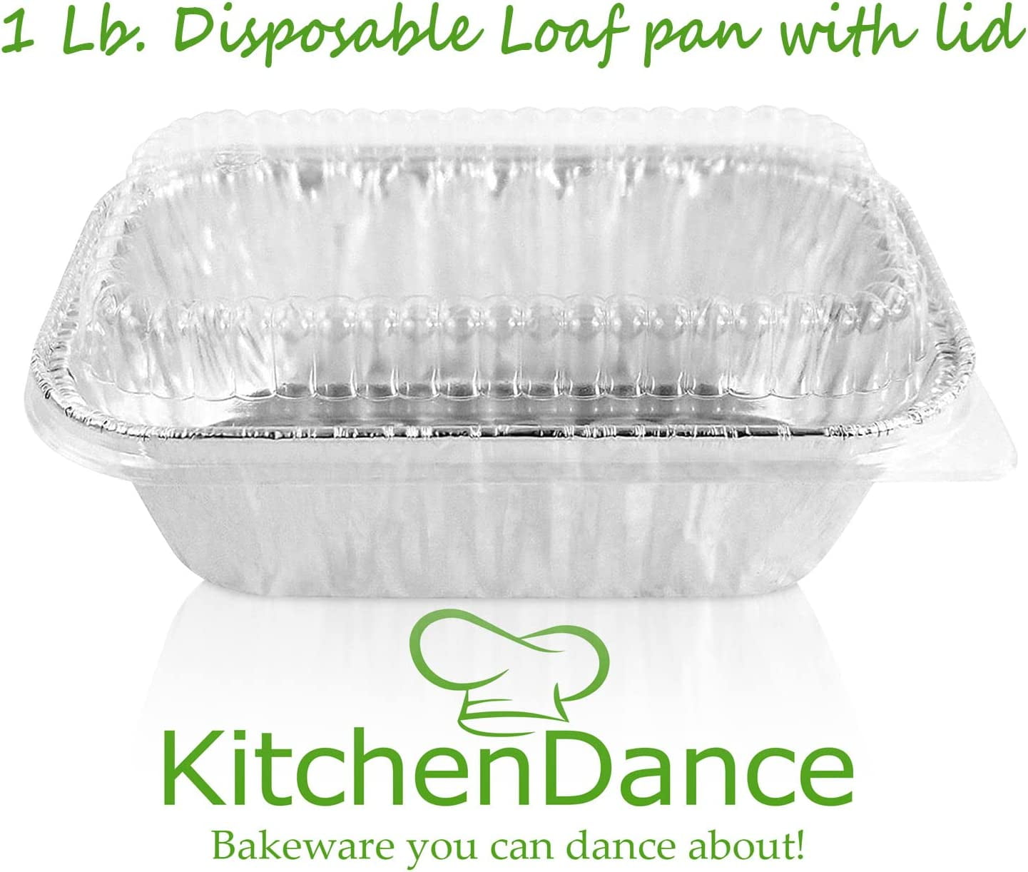 HYTHU-KitchenDance Disposable Aluminum 1 Lb Mini Loaf Pan with Clear ...