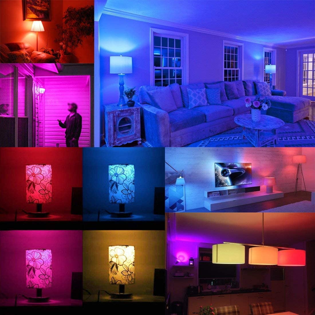 HYTHU-LED Color Changing Light Bulb with Remote Control, 5W 40W ...