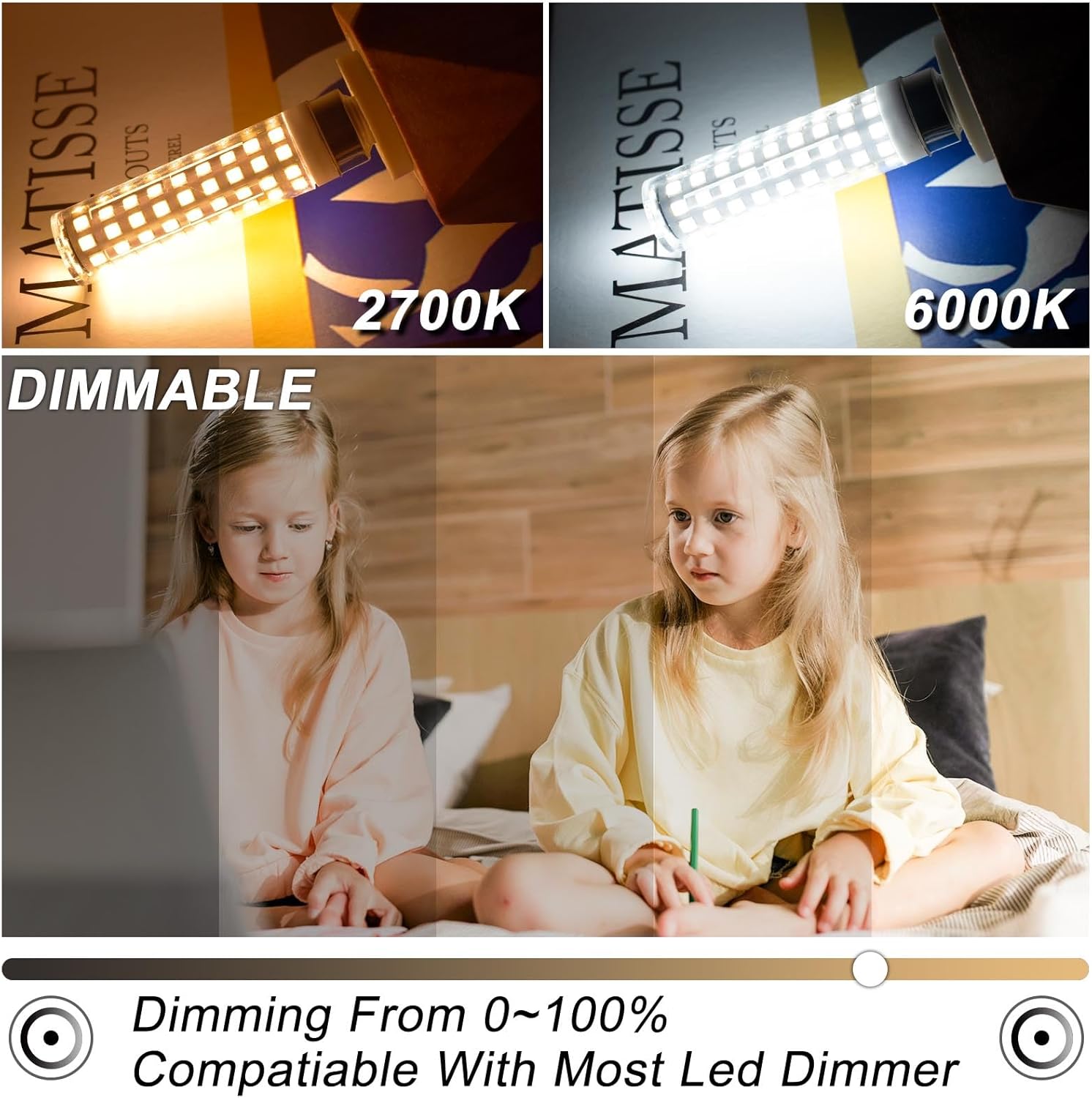 HYTHU-LED E12 Bulbs 100W Halogen Bulb Equivalent, Dimmable E12 ...