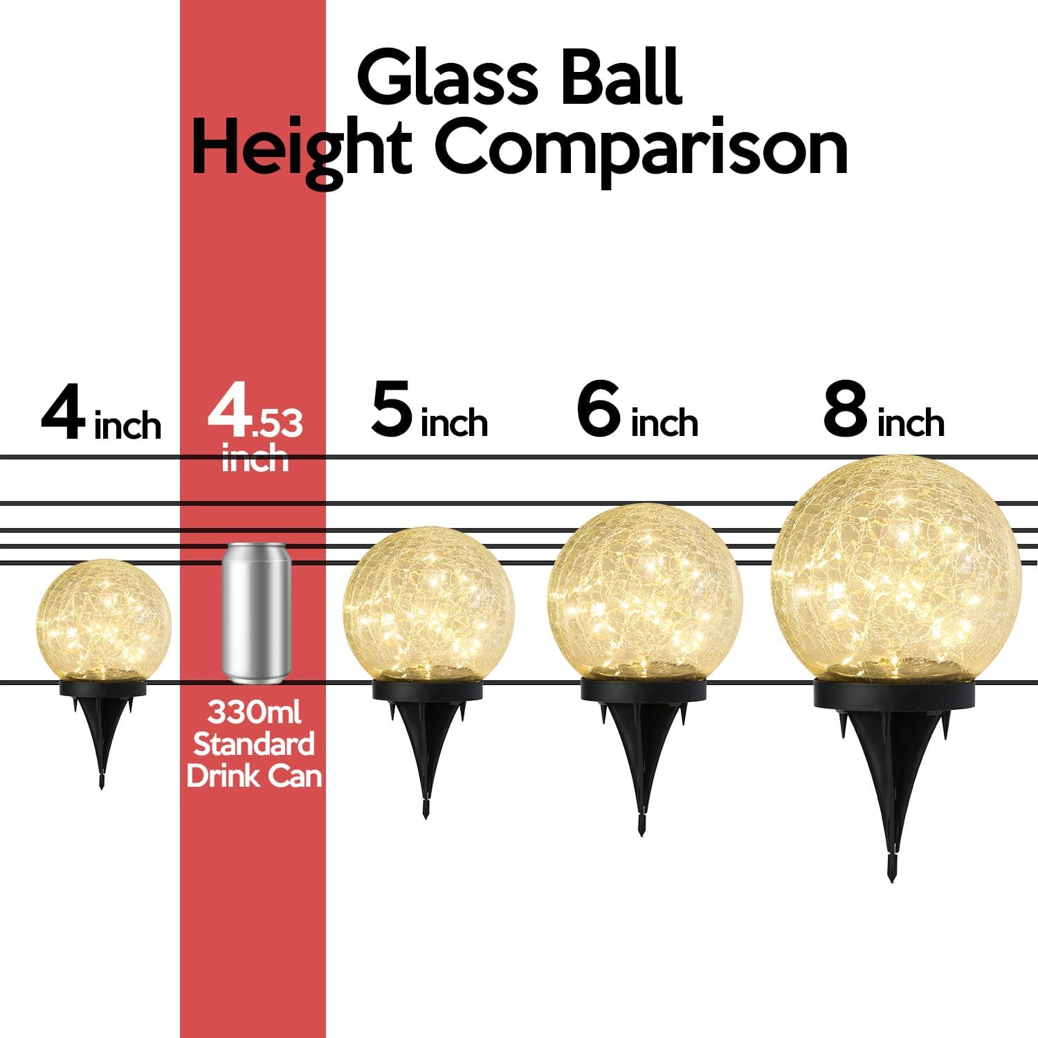 HYTHU-Outdoor Waterproof IP65 Solar Globe Lights, Led Solar Light Balls ...