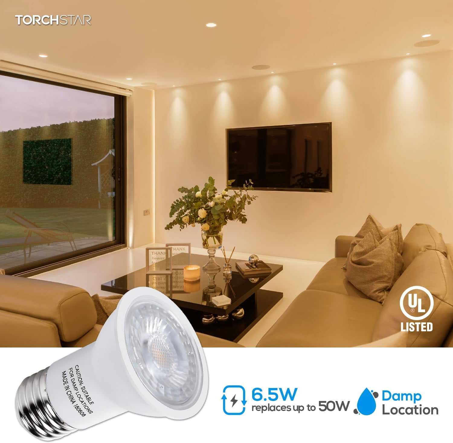 HYTHU-PAR16 LED Bulb, UL Listed Dimmable Spot Light, 40° Beam Angle ...