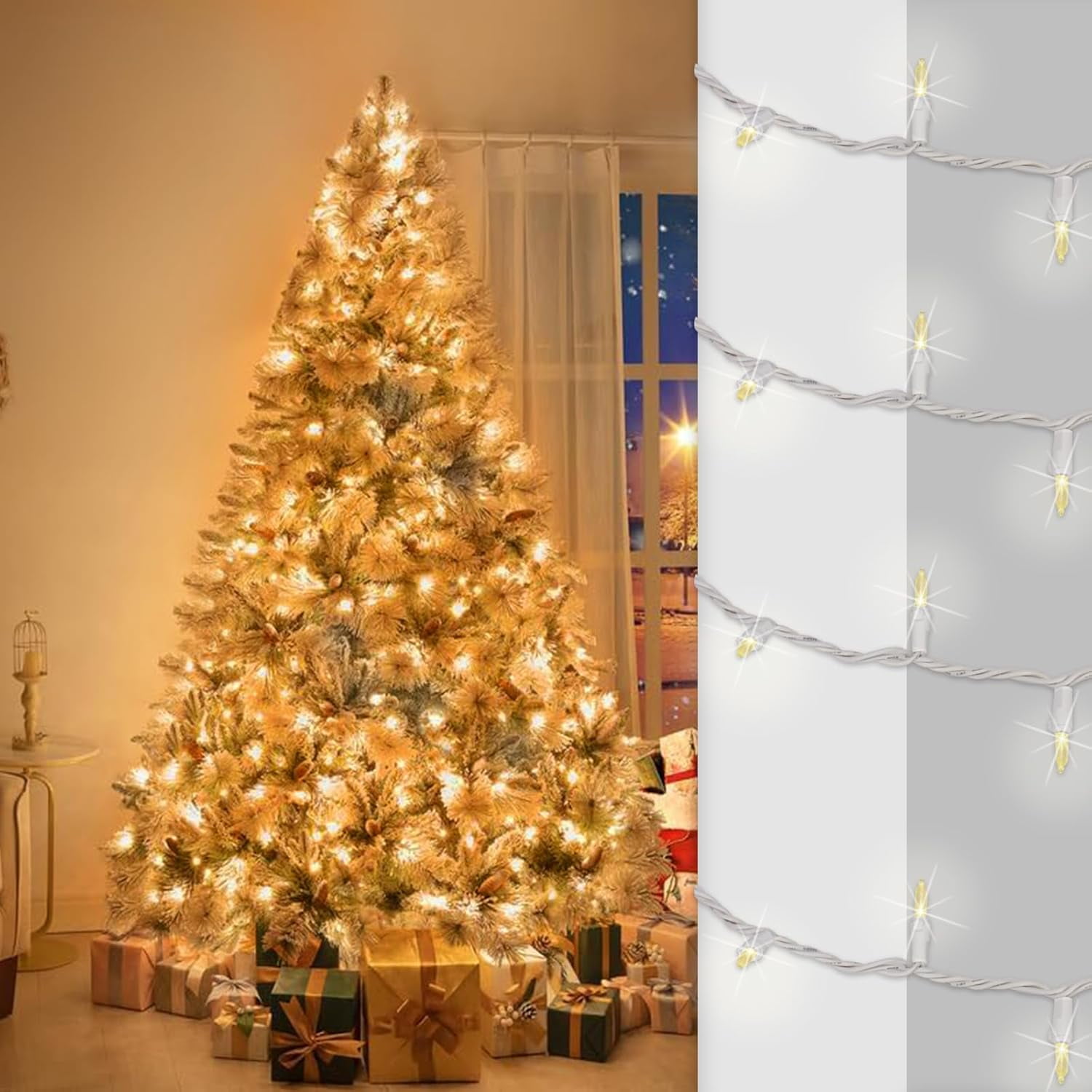 HYTHU-Slow Twinkle Lights, 20 Led Soft Twinkling Mini Christmas String ...