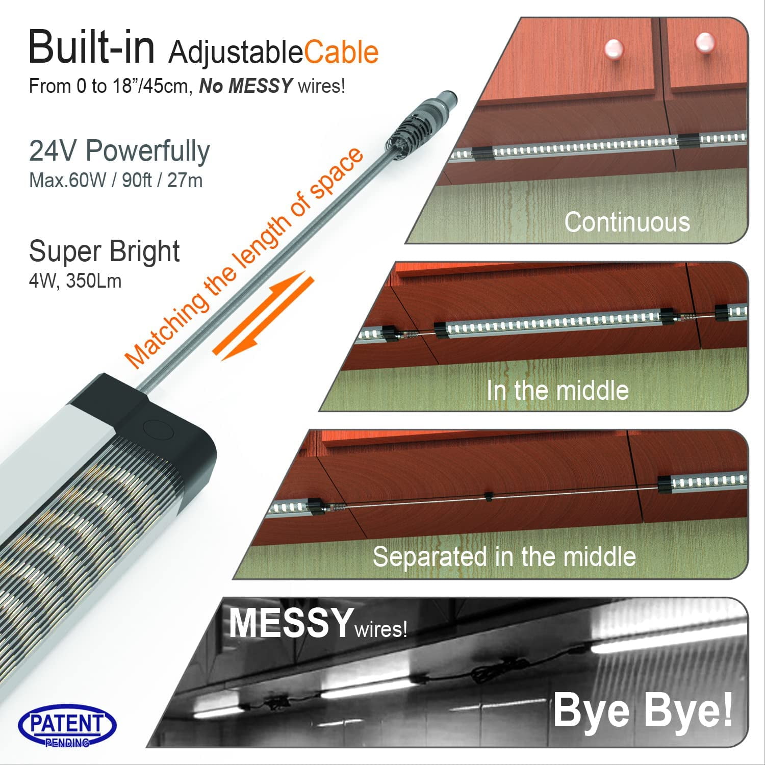HYTHU-Under Cabinet Lights Touch LED Under Cabinet Lighting Built-in ...