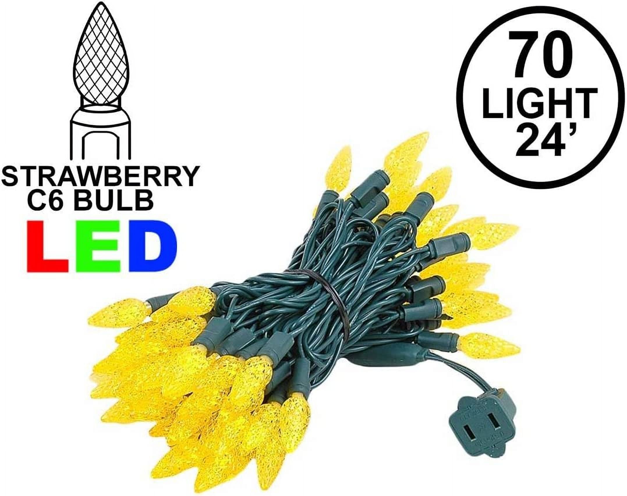 HYTHU-\u200e\u200e\u200e 24FT 70 LED C6 LED Christmas String Lights ...
