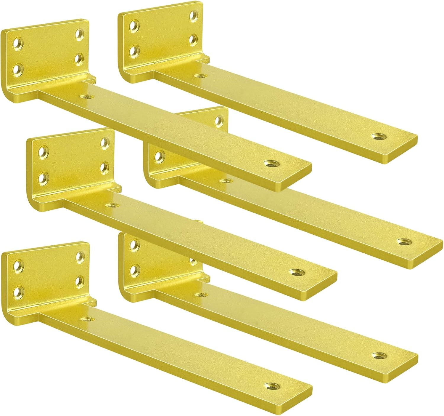 HYUJIRGTGT Floating Shelf Bracket 12inch 6 Pack L Brackets for Shelves ...