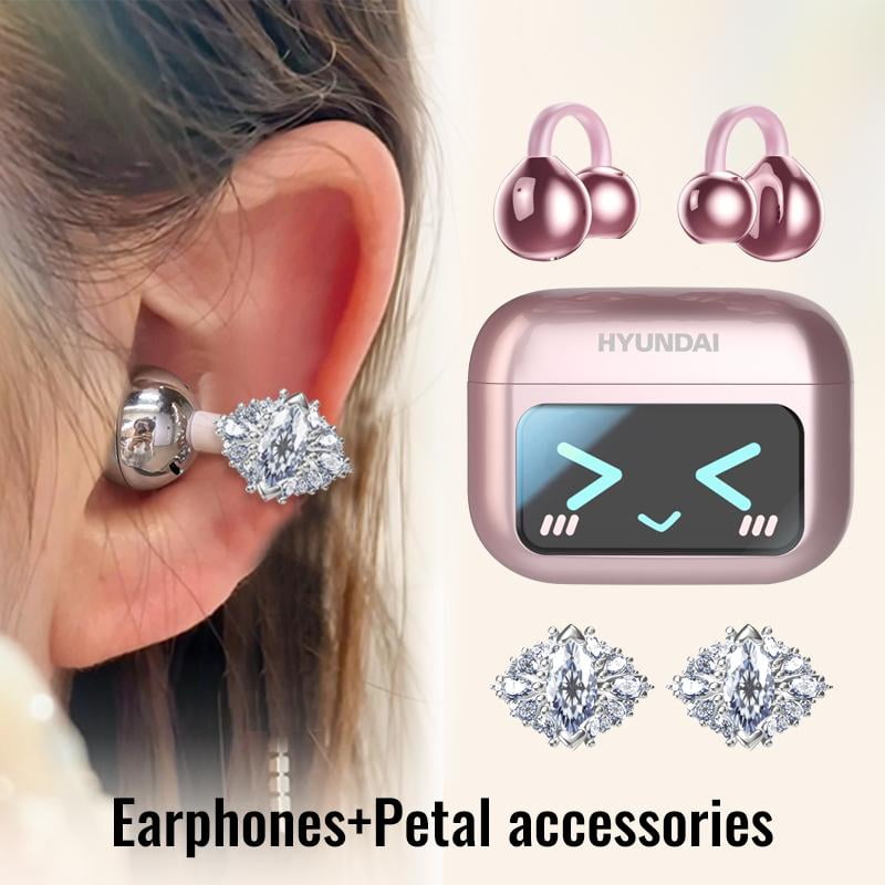 HYUNDAI VisioTouch C02 - Clip-On Smart Earphones with Full-Color LCD ...