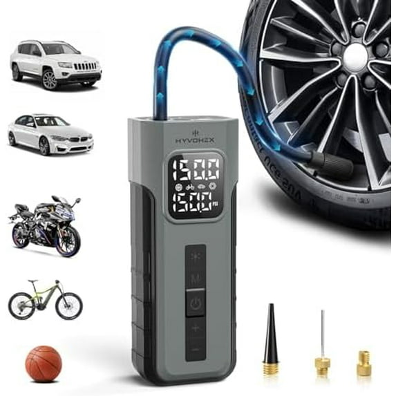 HYVOHEX Tire Inflator Portable Air Compressor, 1 Min Fast Inflation ...