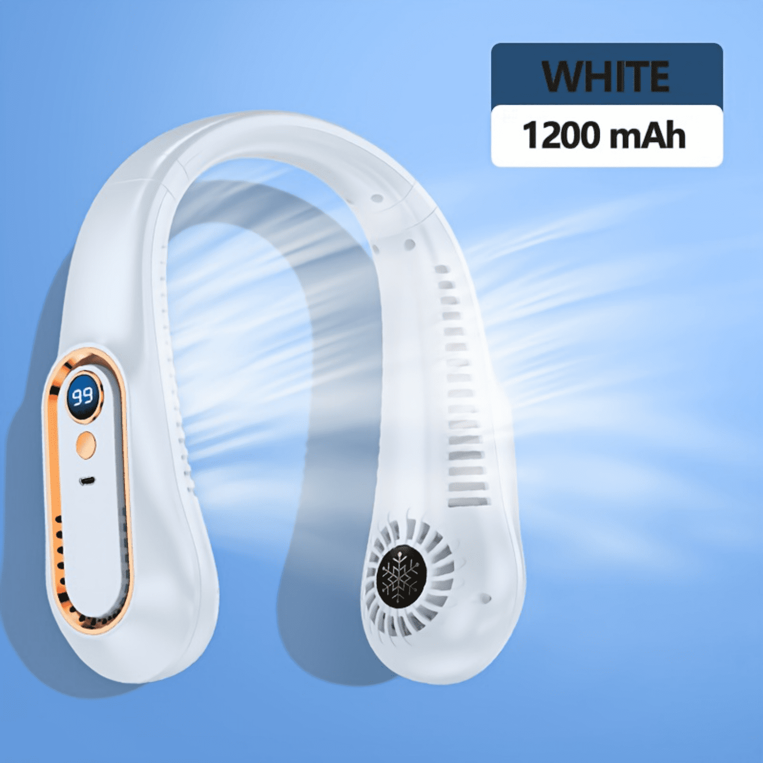 HYYANGUWENTI 5-speed Adjustable Portable Hanging Neck Fan with Digital ...