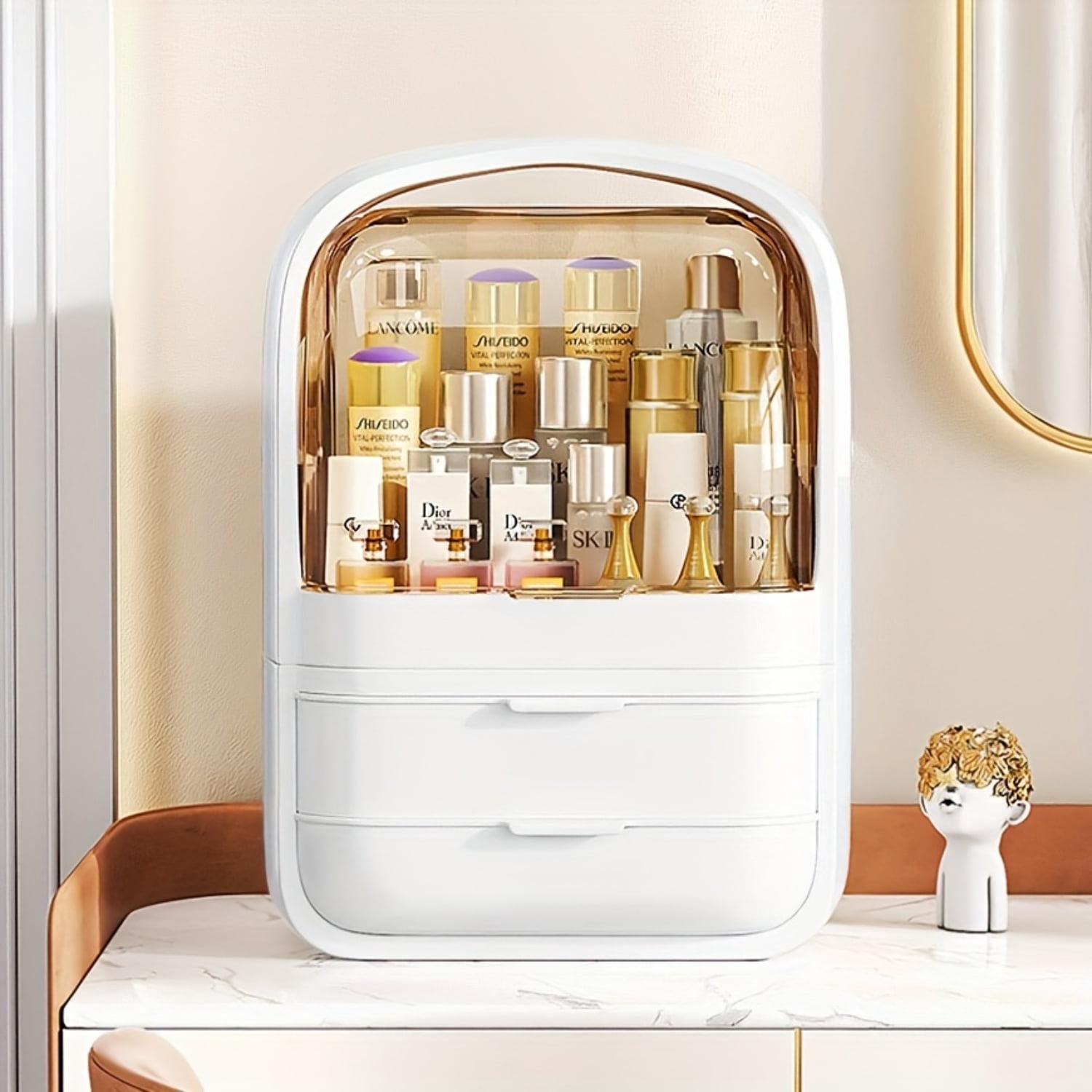 HYYANGUWENTI Drawer Makeup Box With Spacious Compartments and Elegant ...