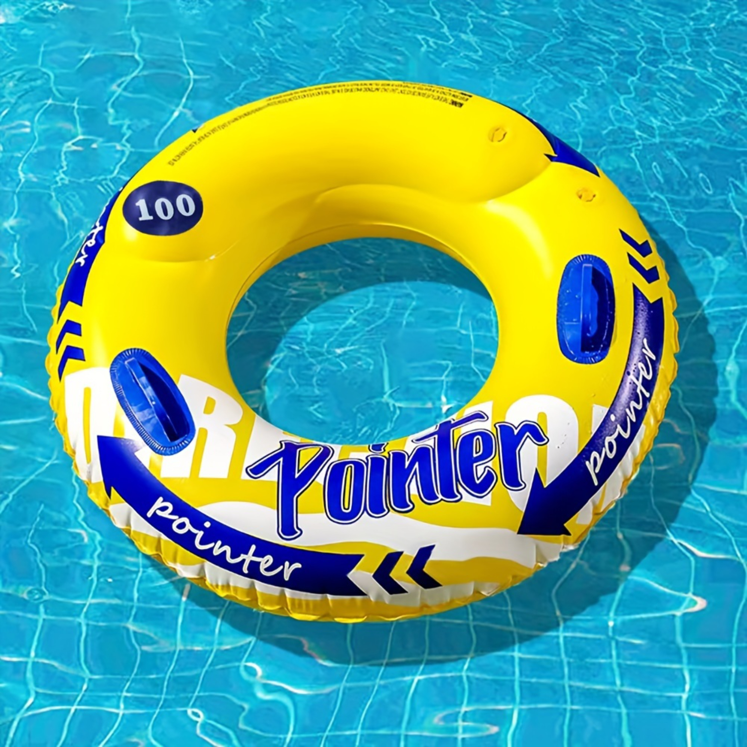 HYYANGUWENTI Extra Thickened Round Floating Swimming Ring with Handle ...