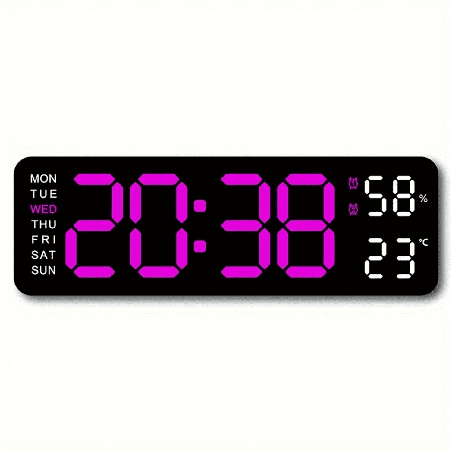 HYYANGUWENTI Large Screen Digital Wall Clock with High-Definition ...