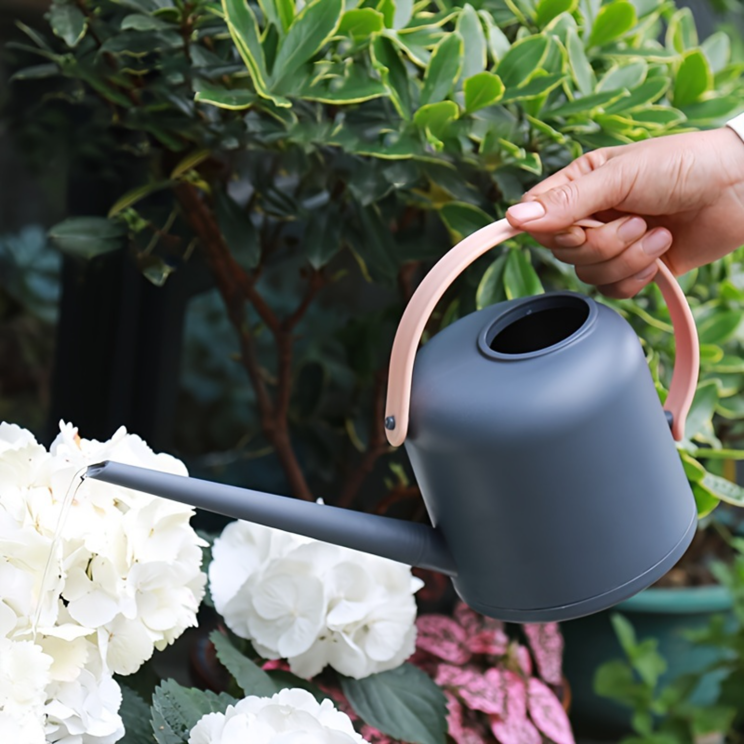 HYYANGUWENTI Long-mouthed Pure Color Watering Can for Indoor Plants ...