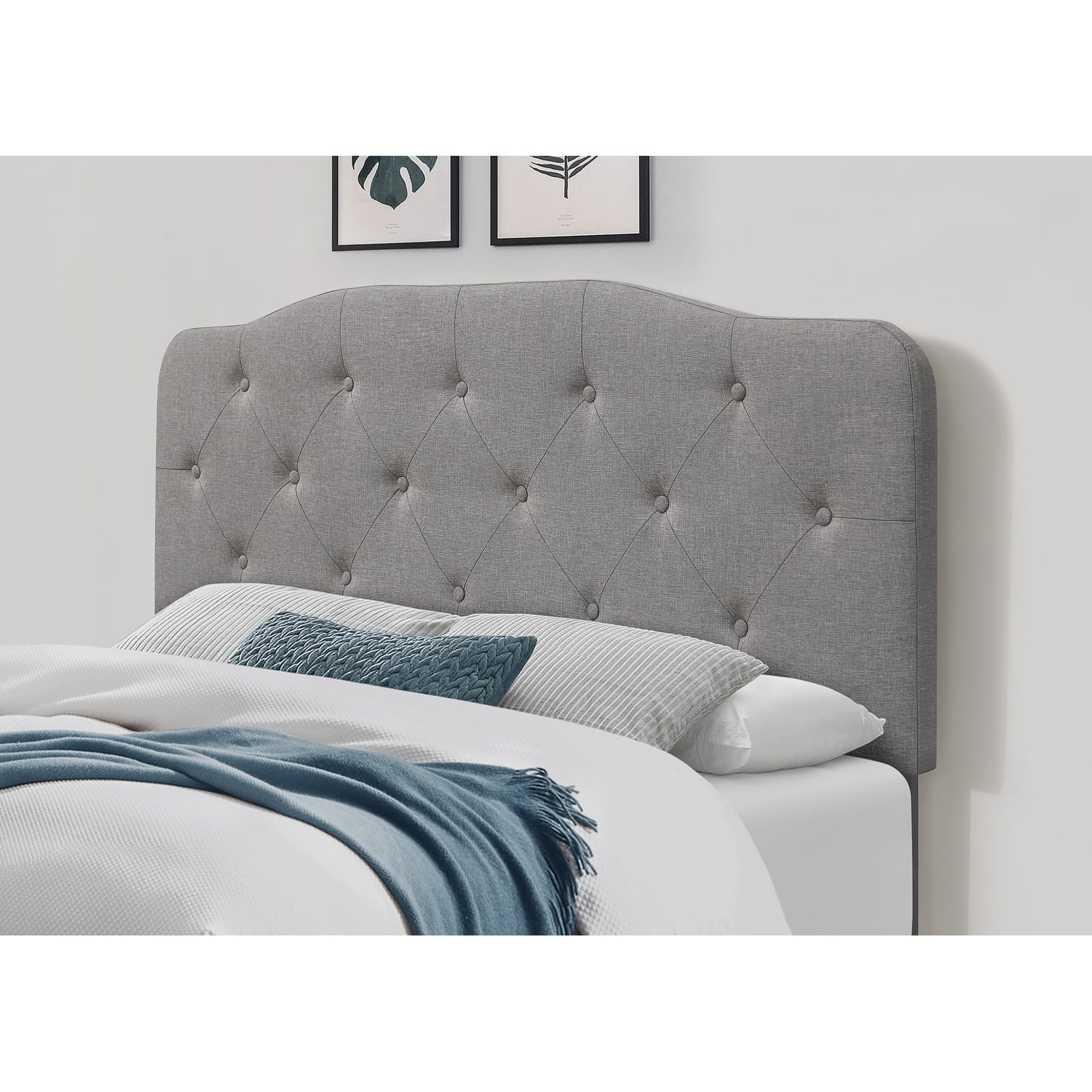 HYYOP Headboard, Button Diamond Tufted Headboard with Adjustable Height ...