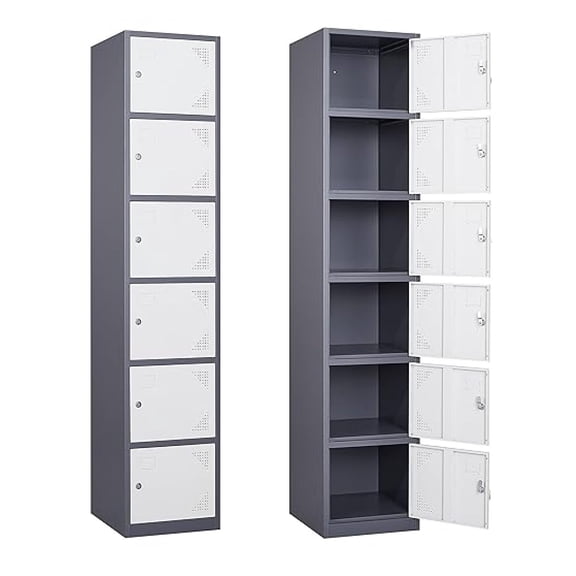 Fesbos Metal Lockers for Employees with Keys, 71" Employees Locker ...