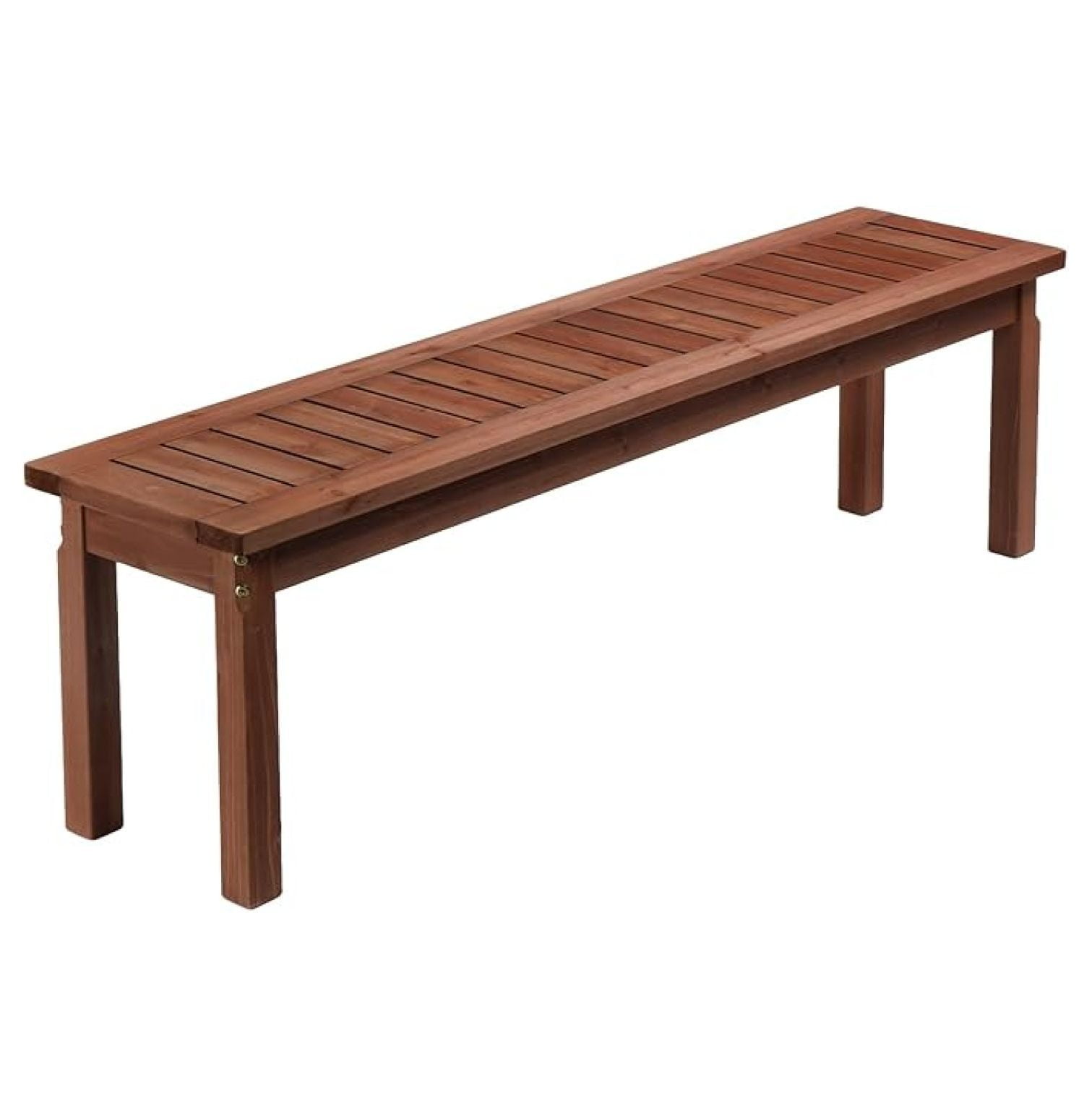 HYYOP Outdoor Wooden Bench, 62” Porch Bench Outdoor Backless Garden ...