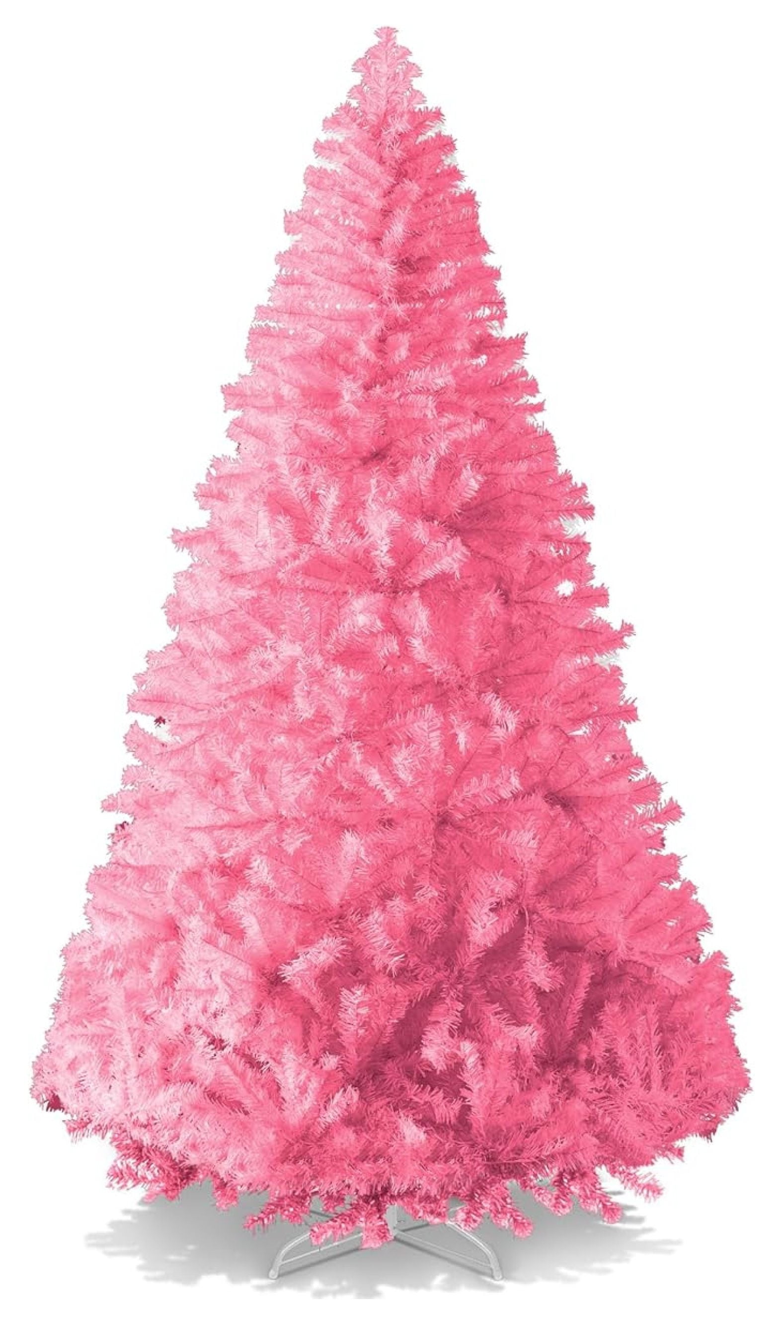 HYYOP7.5ft Pink Christmas Tree Artificial Full Fir Tree Seasonal ...