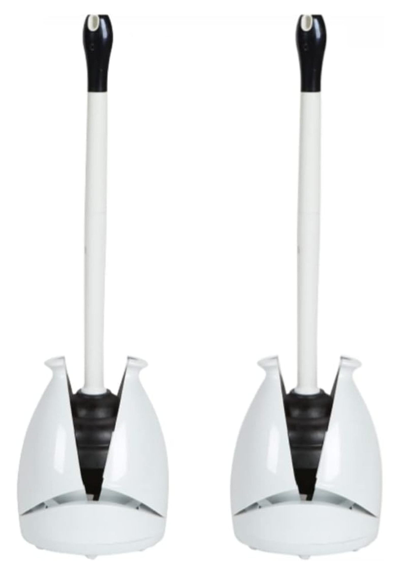 HYYYYH 2 Pack Toilet Plunger, Hideaway Toilet Plunger with Caddy ...
