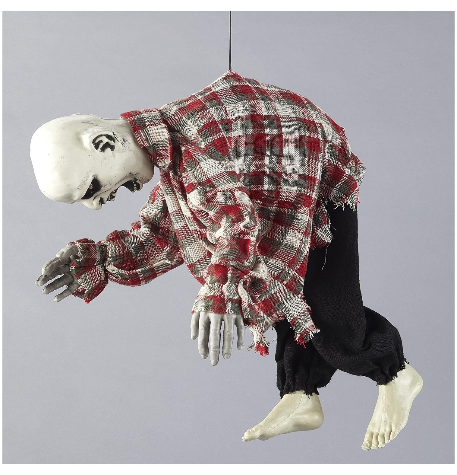HYYYYH Floating Animatronic Zombie Creature with Red Light Accents ...