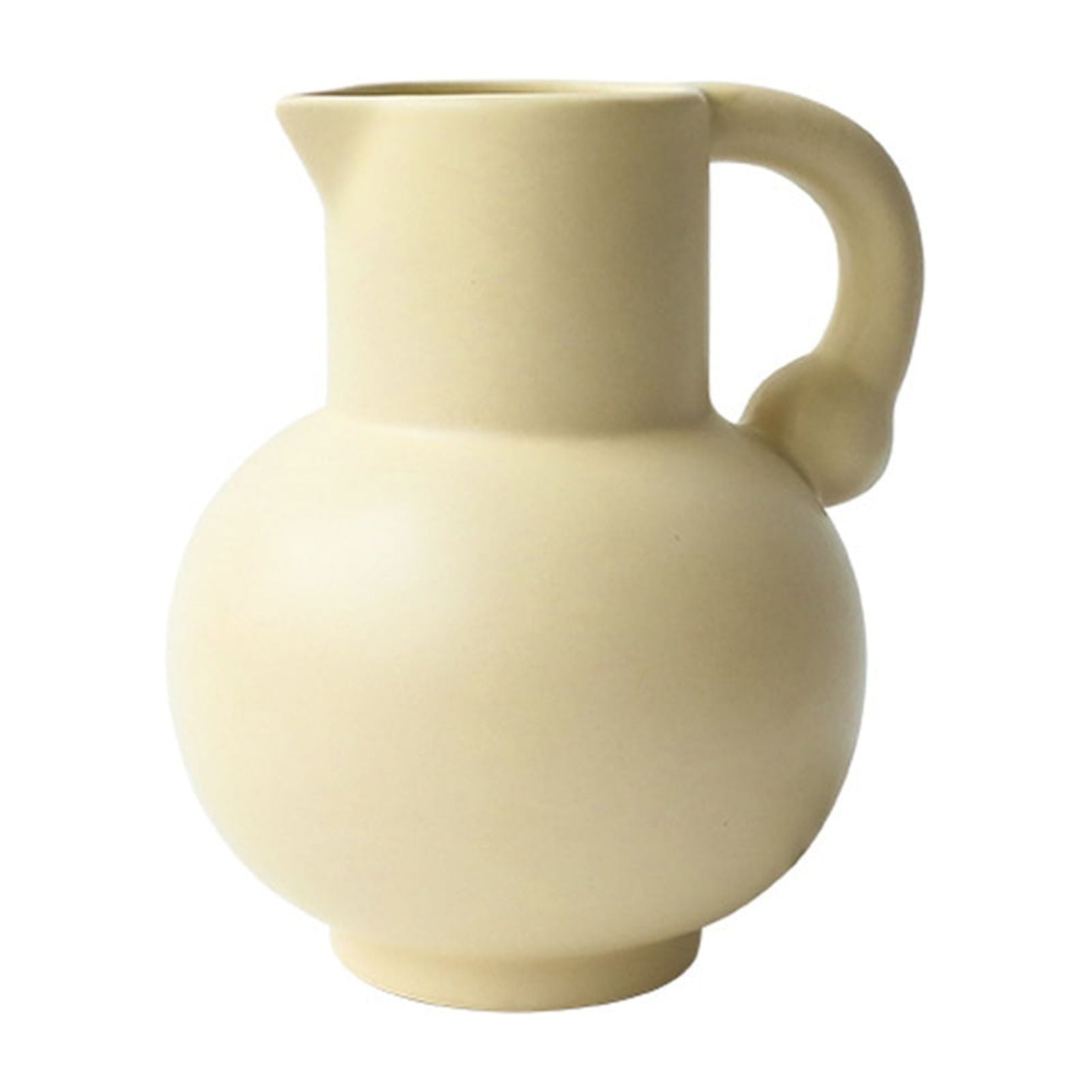 HYmarket French Style Ceramic Vase - Ergonomic Handle, Spout Design for ...
