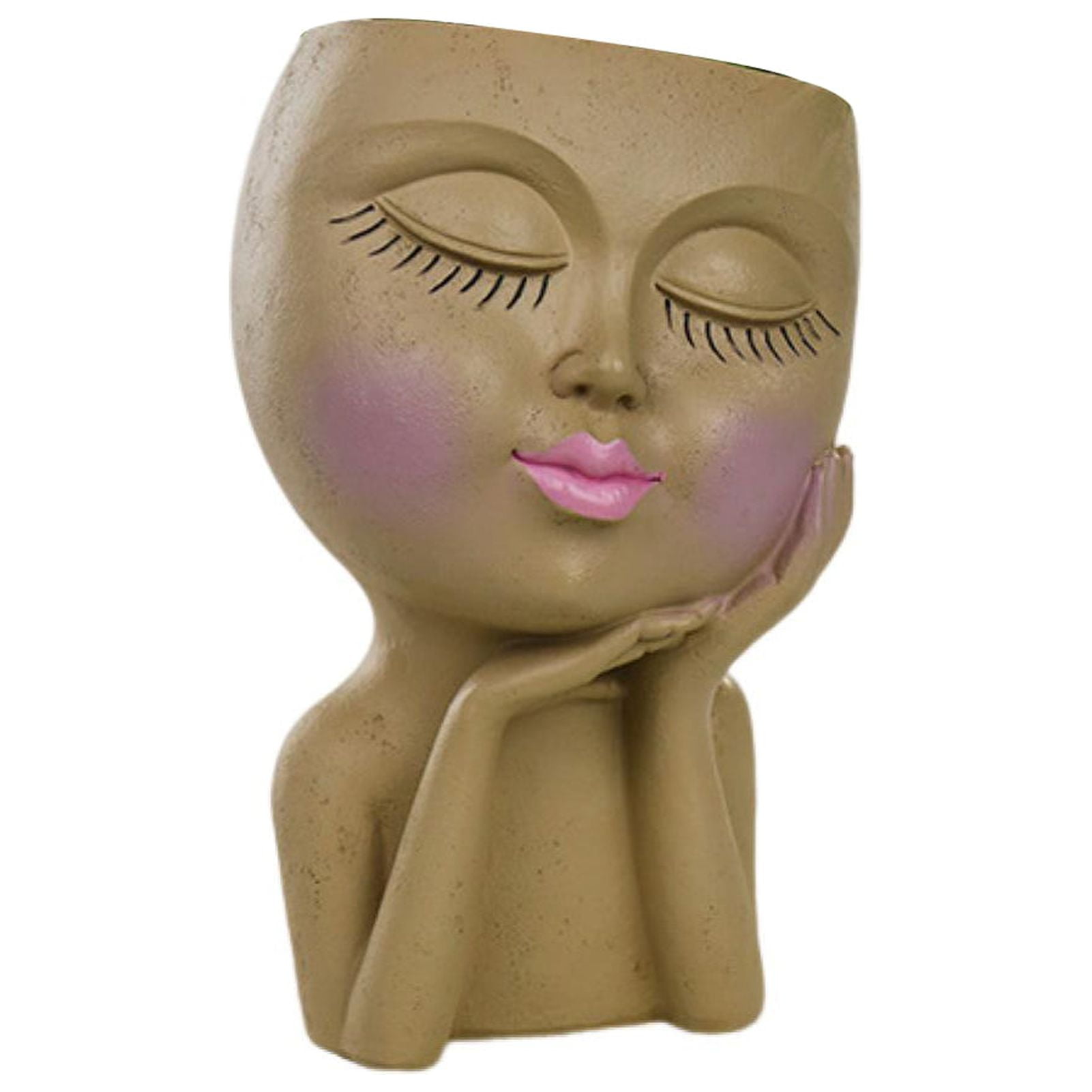 HYmarket Sleeping Beauty Face Flower Pot - Smooth Edge, Human Face Prop ...