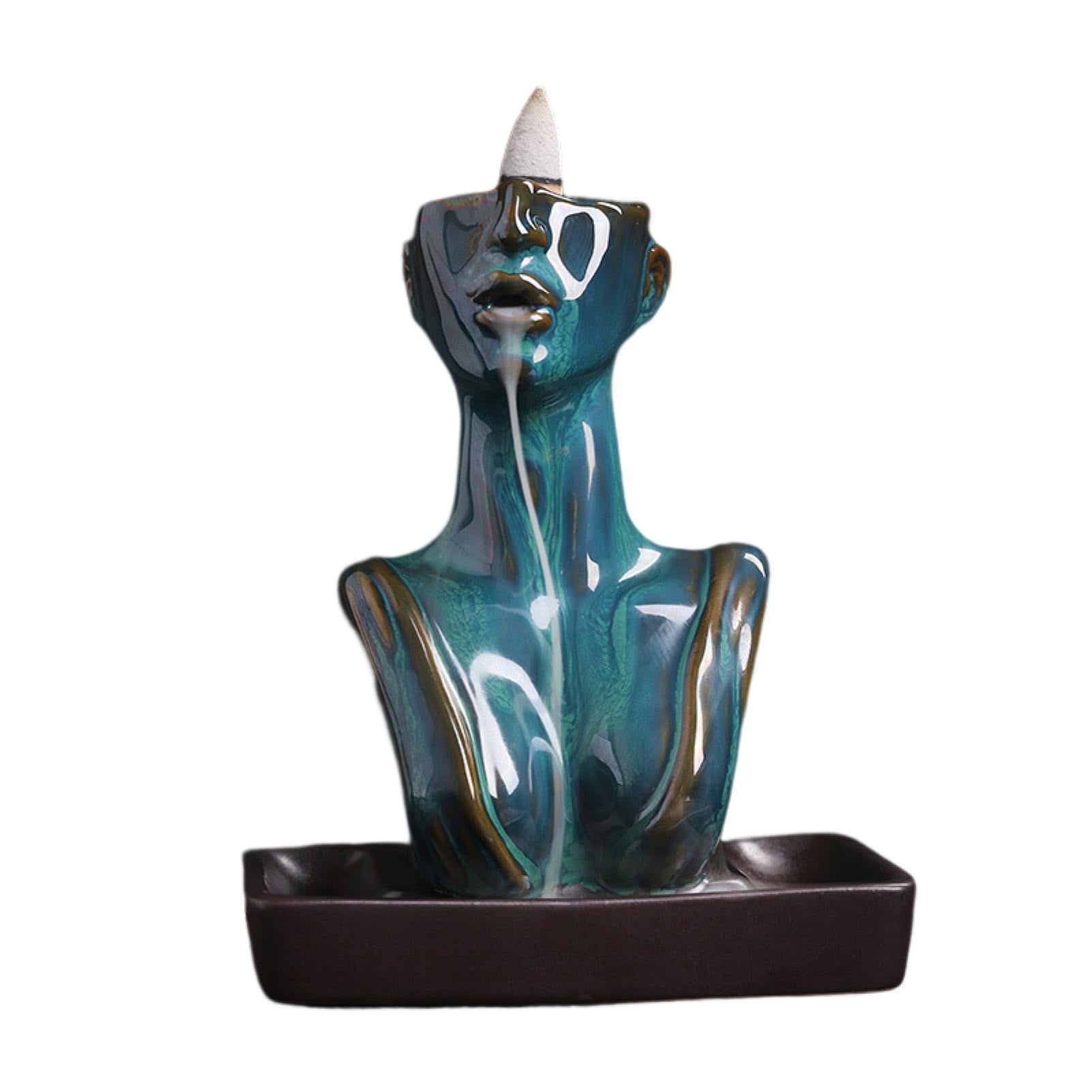 HYmarket Standing Beauty Statue Incense Burner - Half Head Opening ...