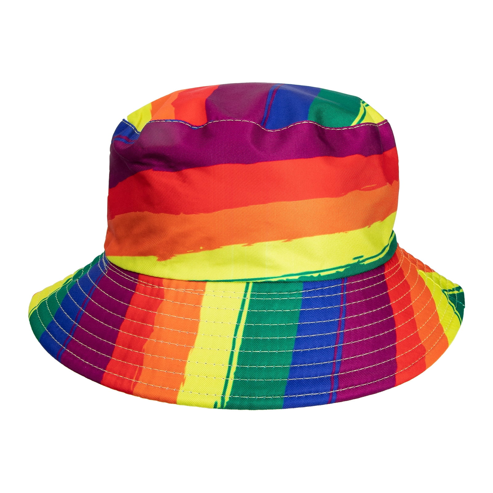 HYwys Hat Bucket Sun Rainbow Pride Hats Summer Cap Foldable Beach ...