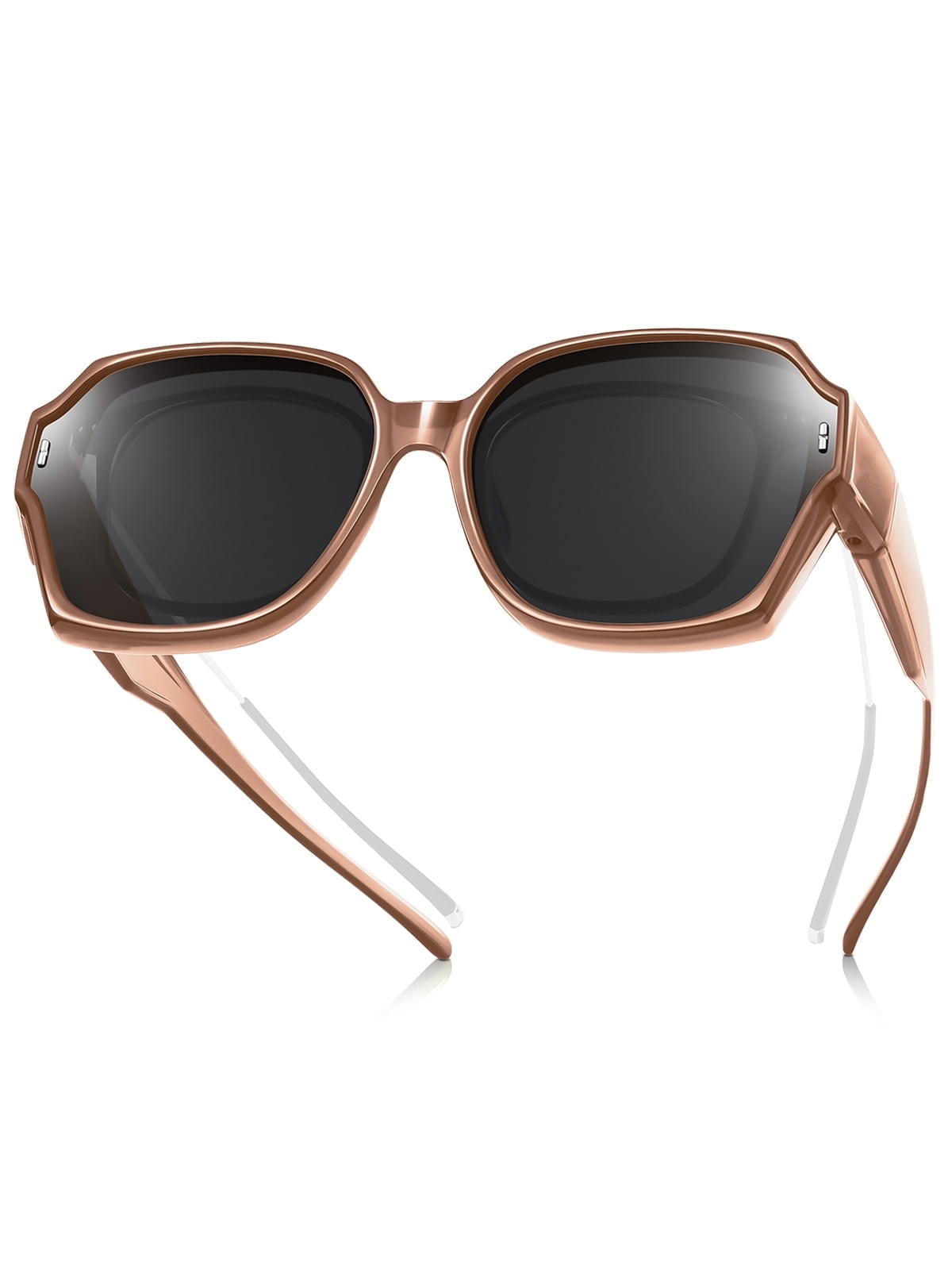 HYwys Oversized Sunglasses Fit Over Glasses for Women, Polarized Square ...