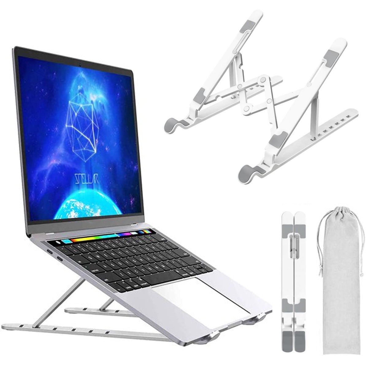 HYwys Portable Laptop Stand for Desk Adjustable Foldable ABS Laptop ...