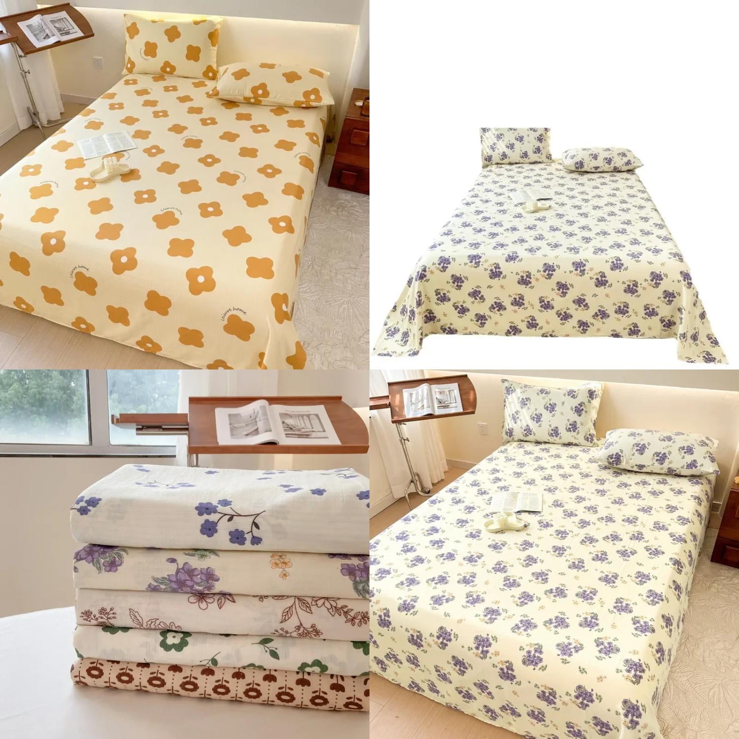 HYwys Simple Densely Packed College Dorm Bedding Set in Three-Piece ...