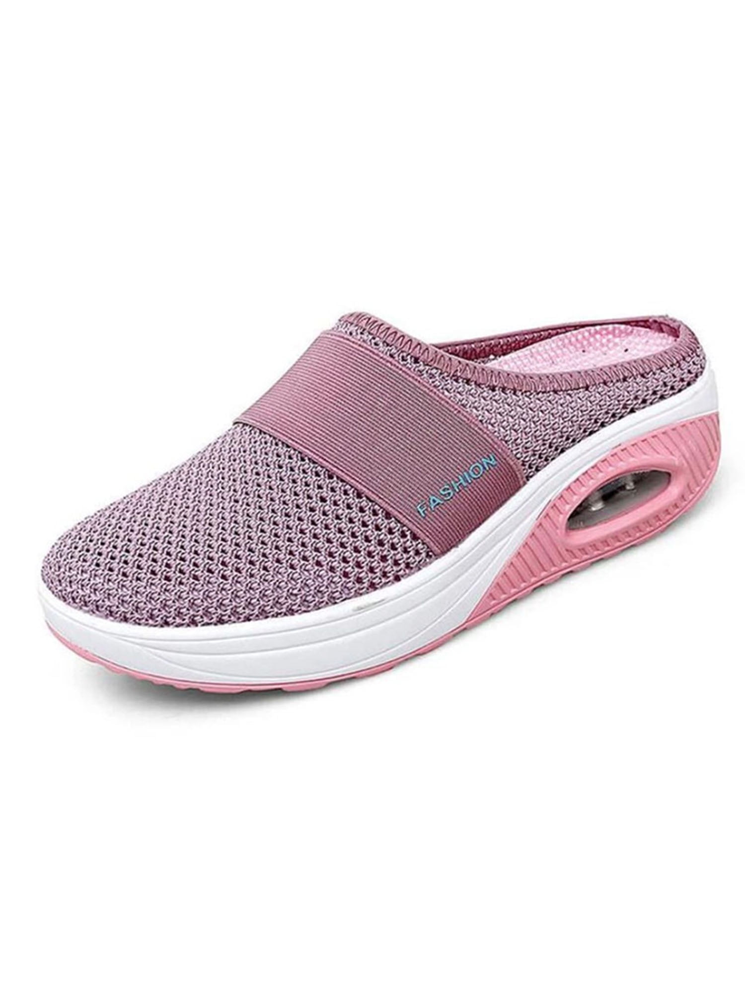 HYwys Walking Shoes Women Mules Clogs Air Cushion Mesh Wide Width ...