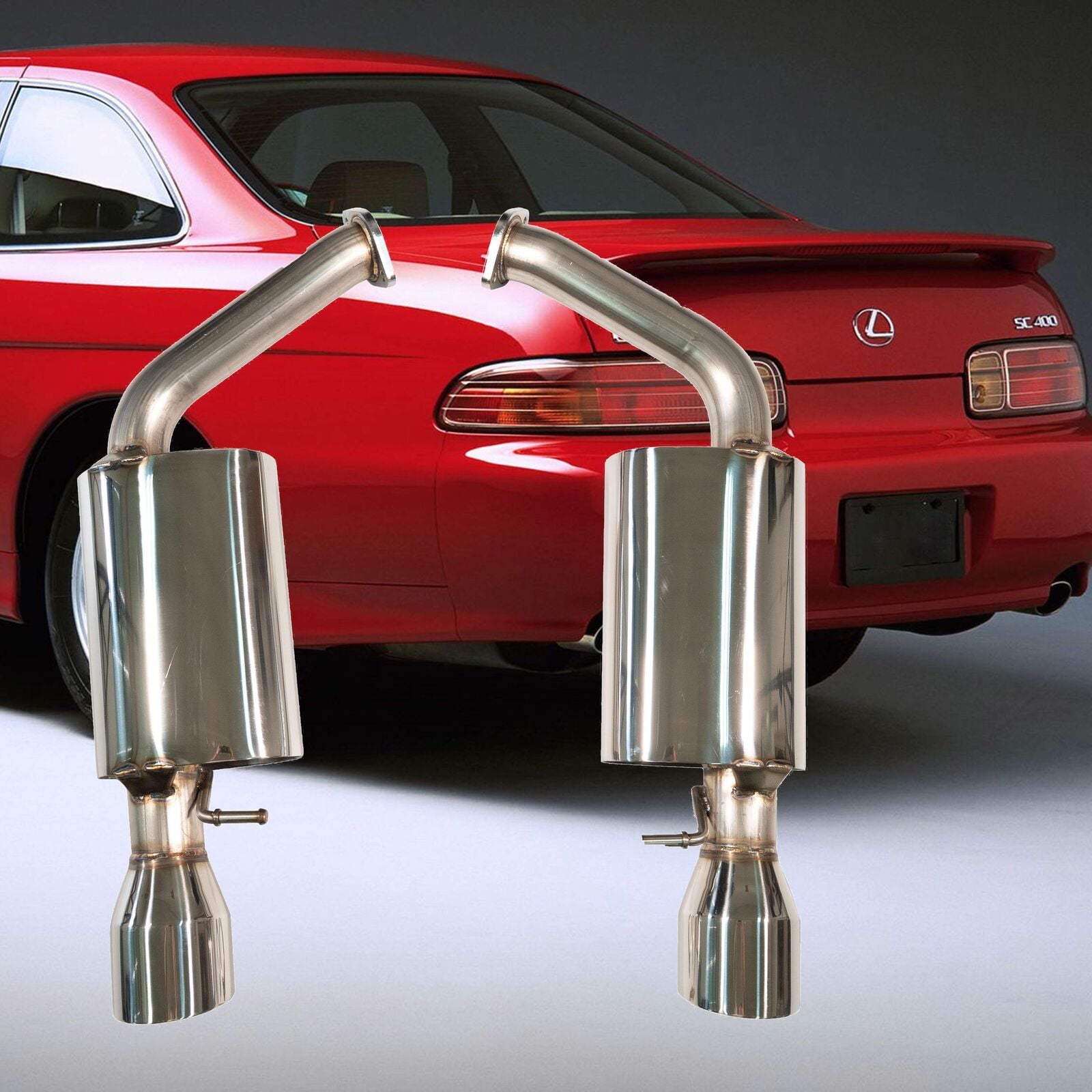 HZ CATBACK EXHAUST MUFFLER FOR LEXUS SC300 SC400 92-00 STAINLESS STEEL ...