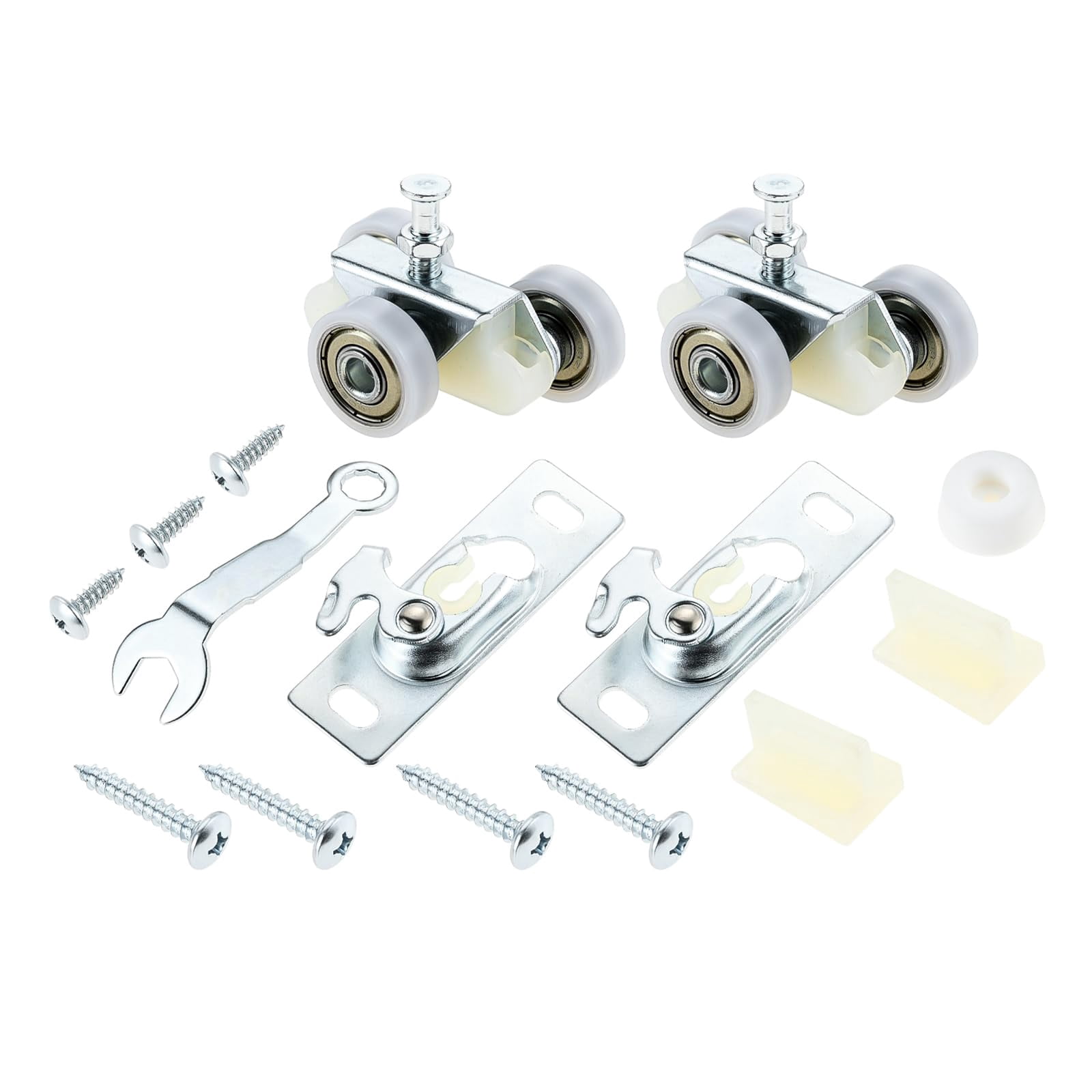 HZ-MONSTAR 2 Pack Pocket Door Hardware Kit, Door Top Hanger Rollers ...