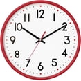HZDHCLH Wall Clock Red,Silent Wall Clocks Battery Operated 8 Inch ...