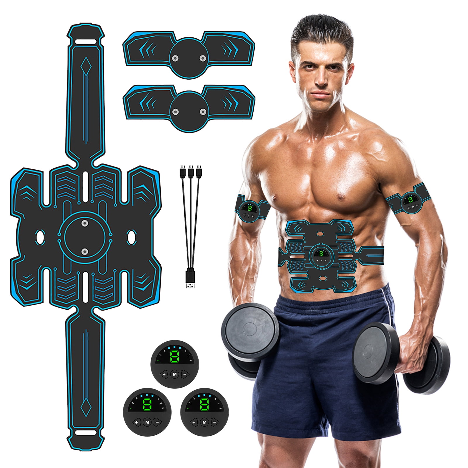 HZEWLS Abs Stimulator Ab Stimulator Rechargeable Ultimate Abs ...