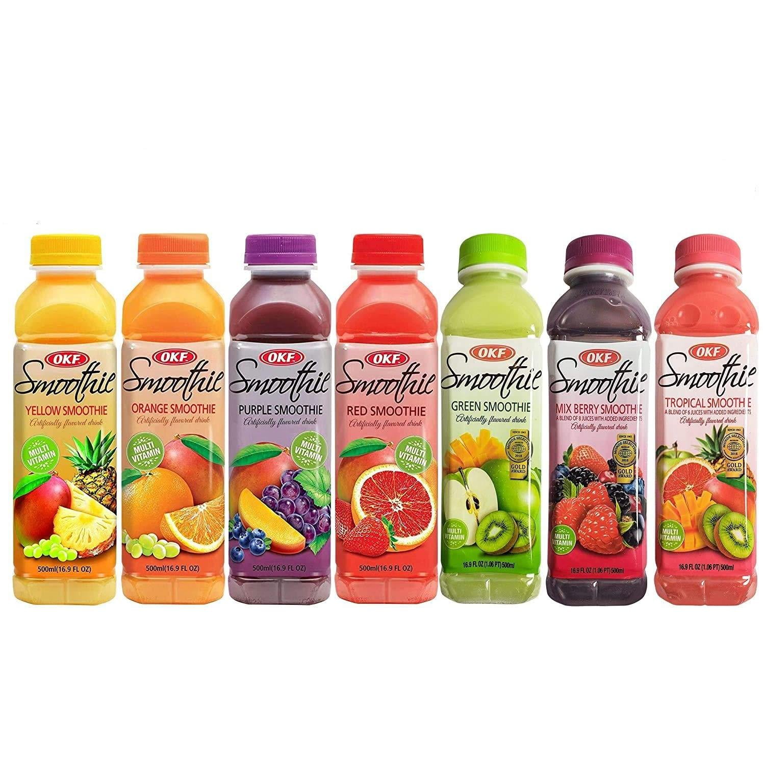 HZJF Smoothie, Multi Vitamin Premium New Drink, 16.9 Fluid Ounce (7 Flavor Variety Pack, 10 Pack ...