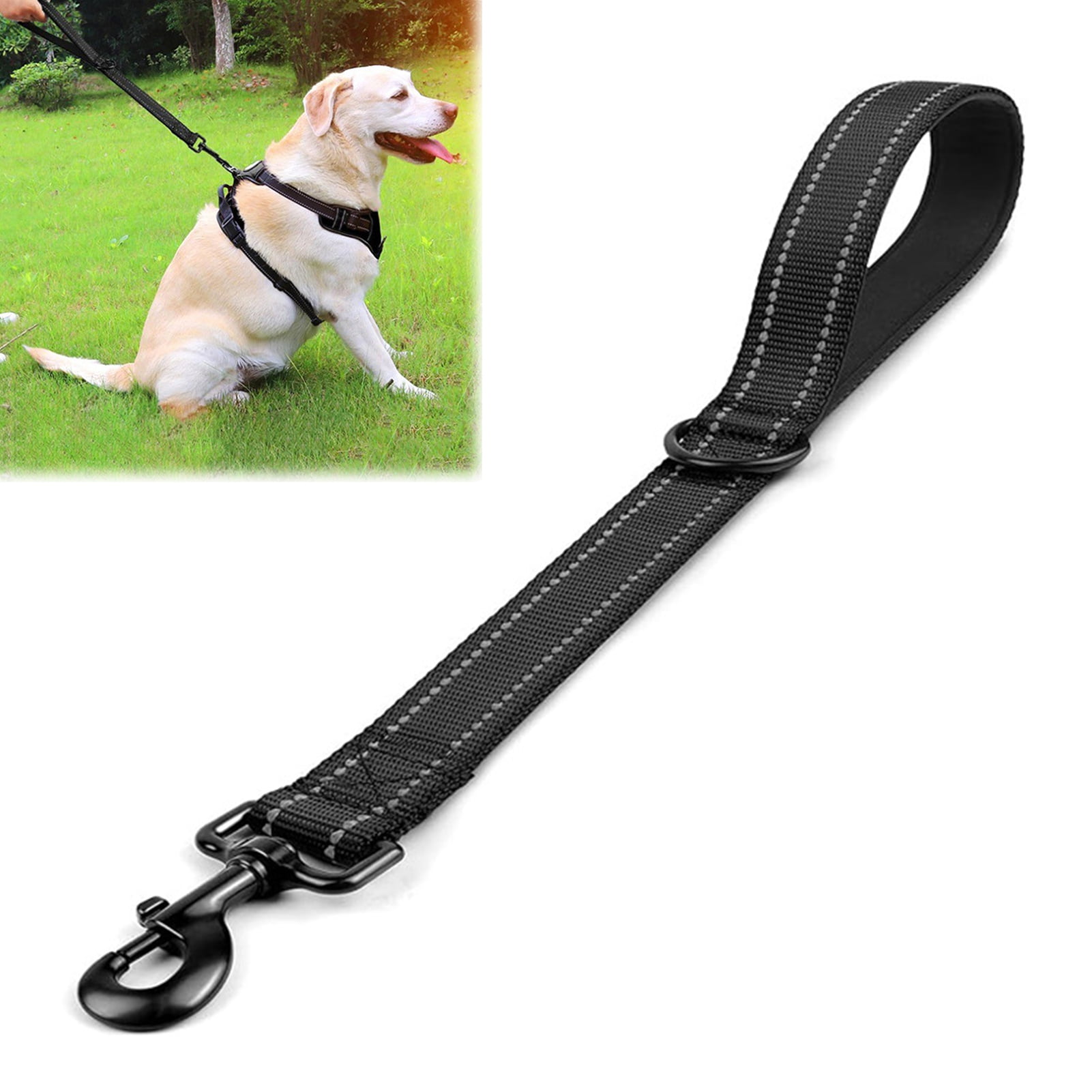 HZLXW 1.2 Inch Wide Short Dog Leash Heavy Duty Reflective Dog Training ...