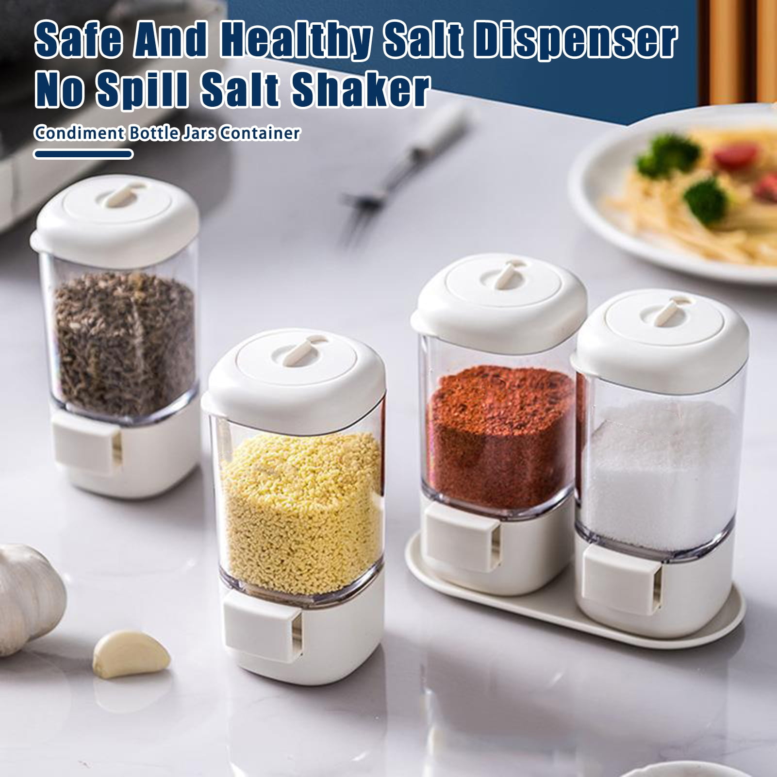 HZLXW 1/2Pcs Seasoning Bottle Press Type Salt Shaker 2g Quantified ...