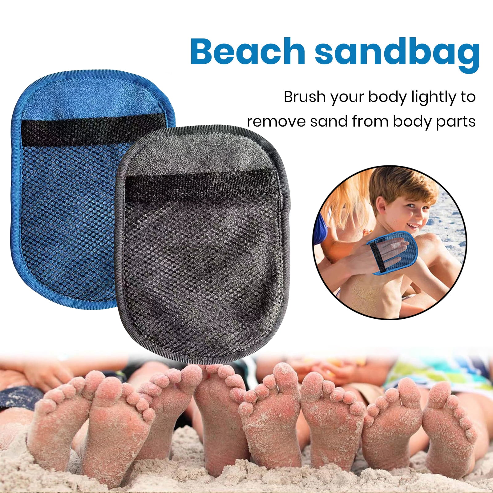 HZLXW 1 Pc/2 Pcs Beach Sand Removal Mitts Sand Wipe Off Mitts at Beach ...